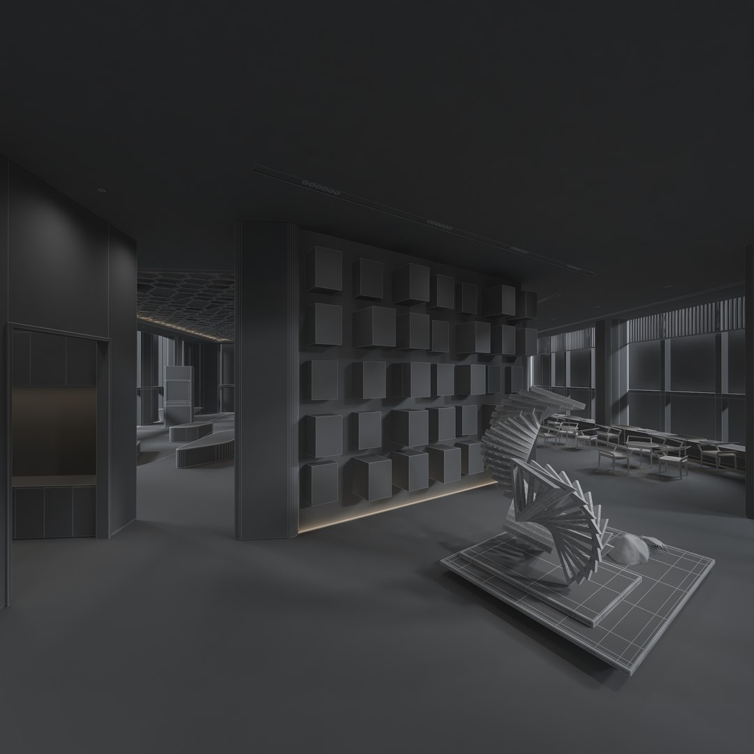 3D Office Building Lobby - Reception Hall 2 - TurboSquid 1718795