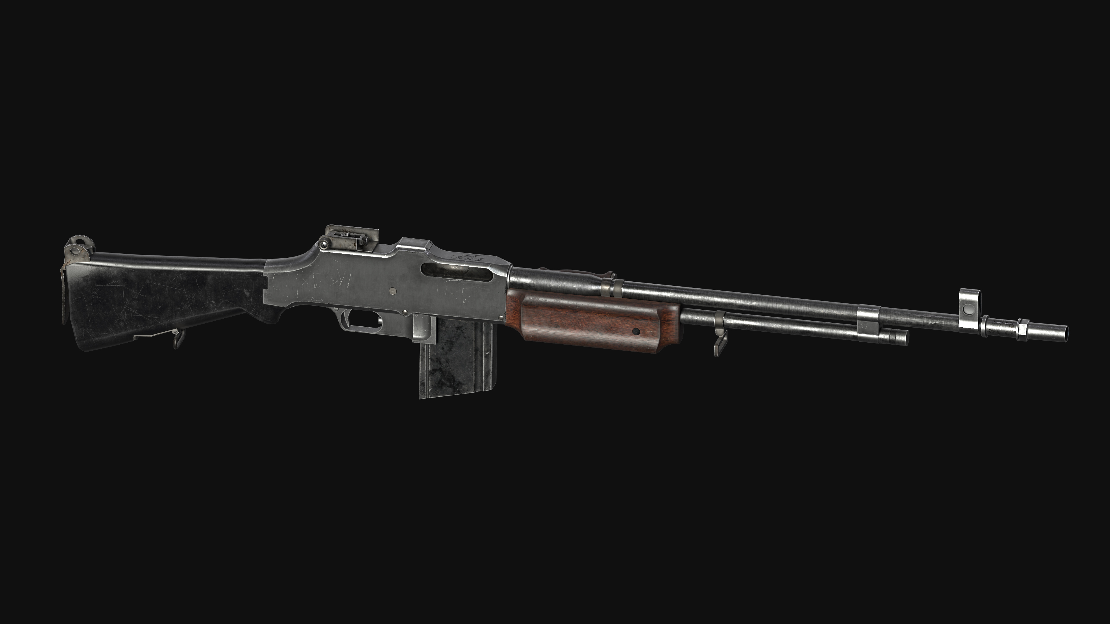 3D browning automatic rifle a2 model - TurboSquid 1707039