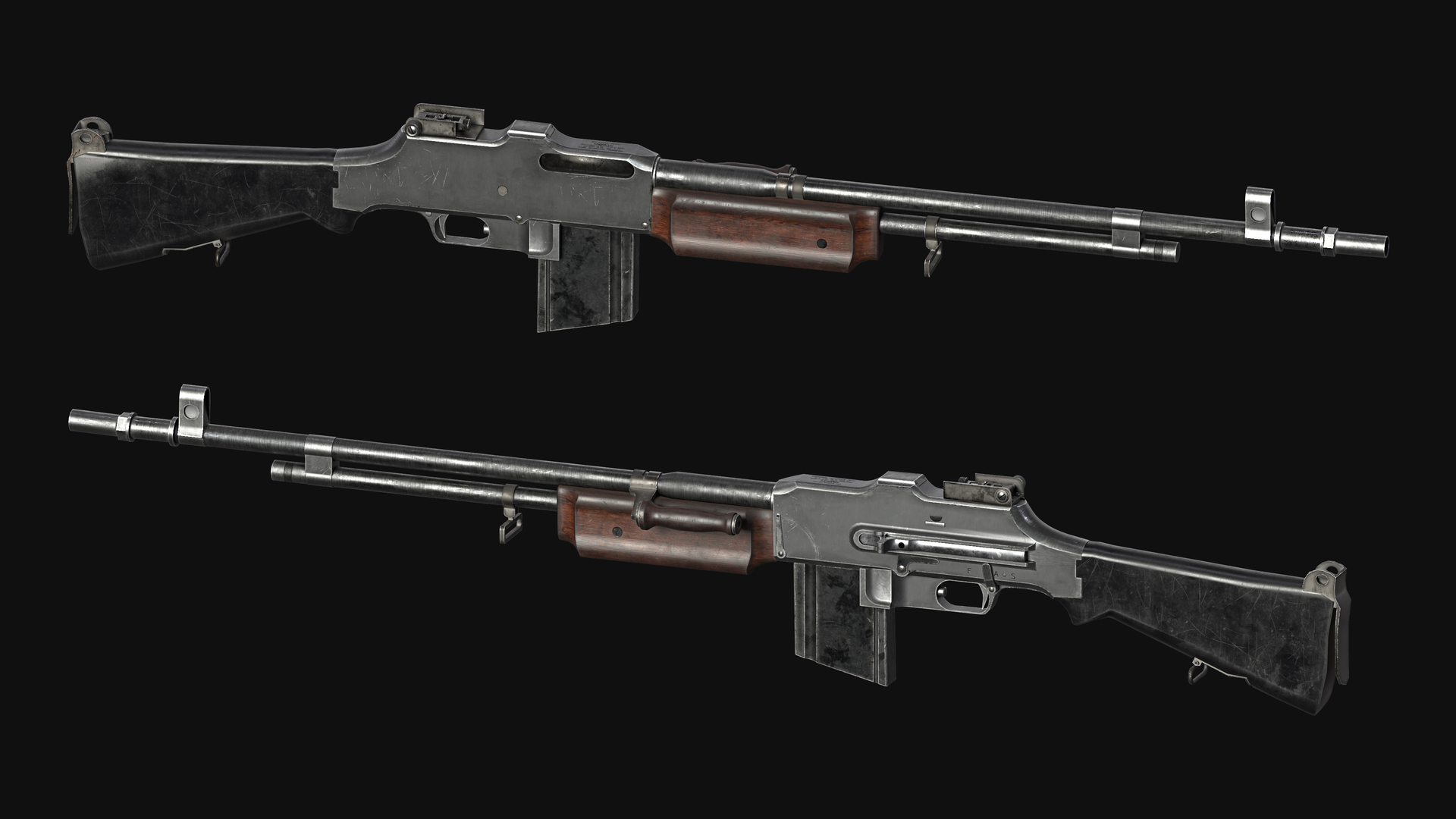 3D browning automatic rifle a2 model - TurboSquid 1707039