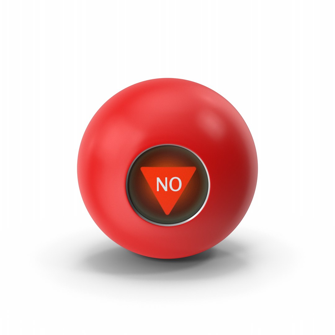 Red Magic Ball Answer No 3D Model - TurboSquid 2192812