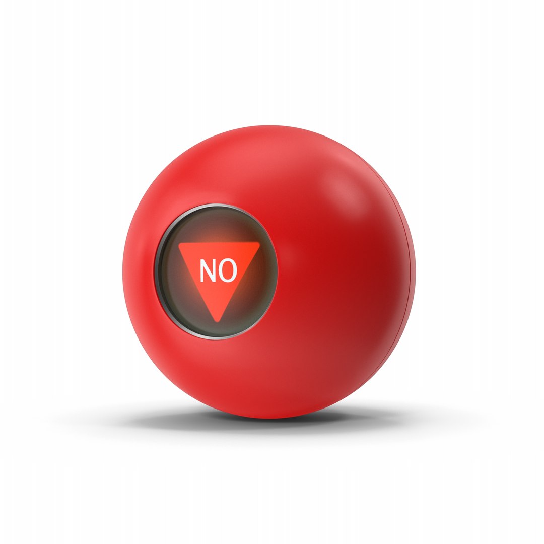 Red Magic Ball Answer No 3D Model - TurboSquid 2192812