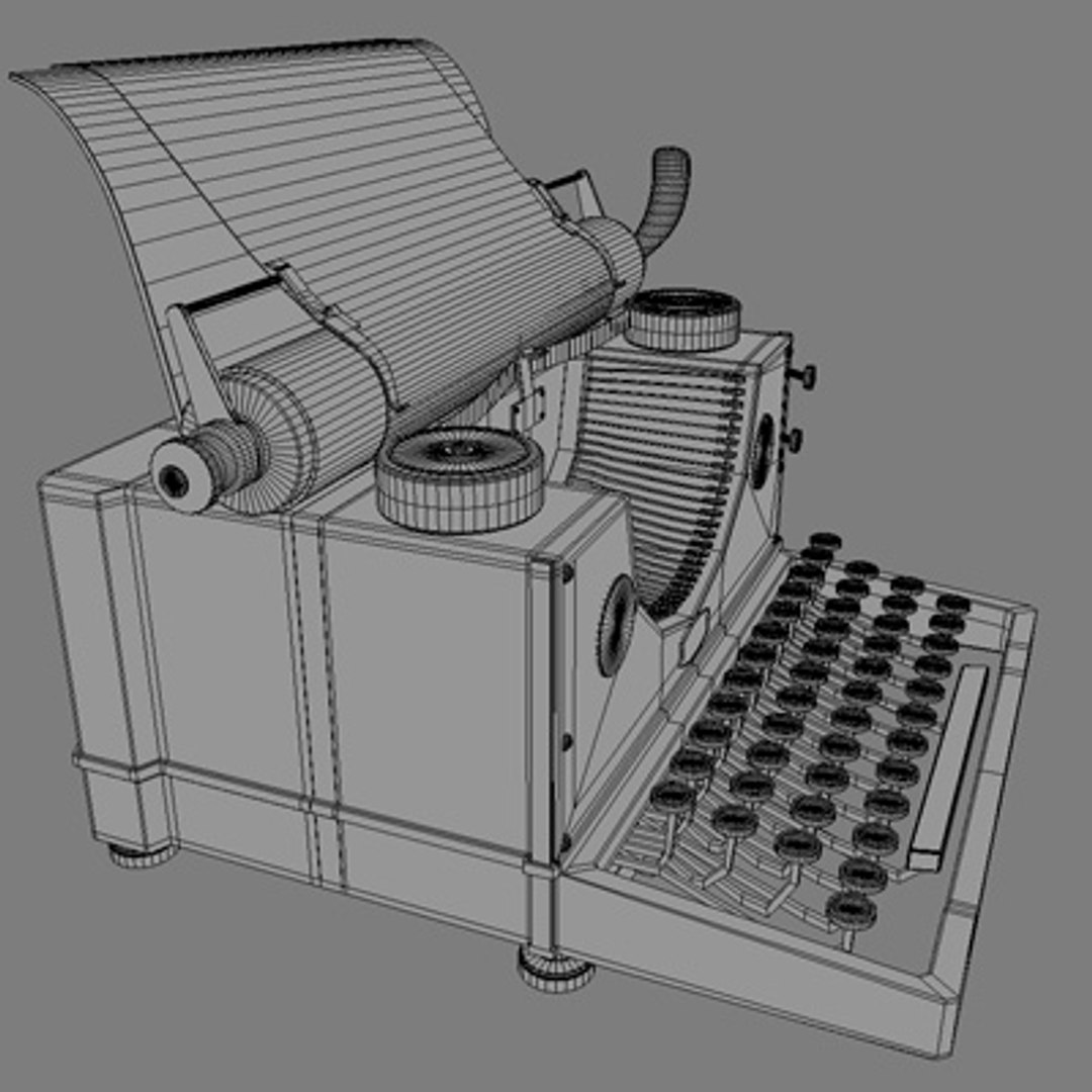 Classic Typewriter 3d Model