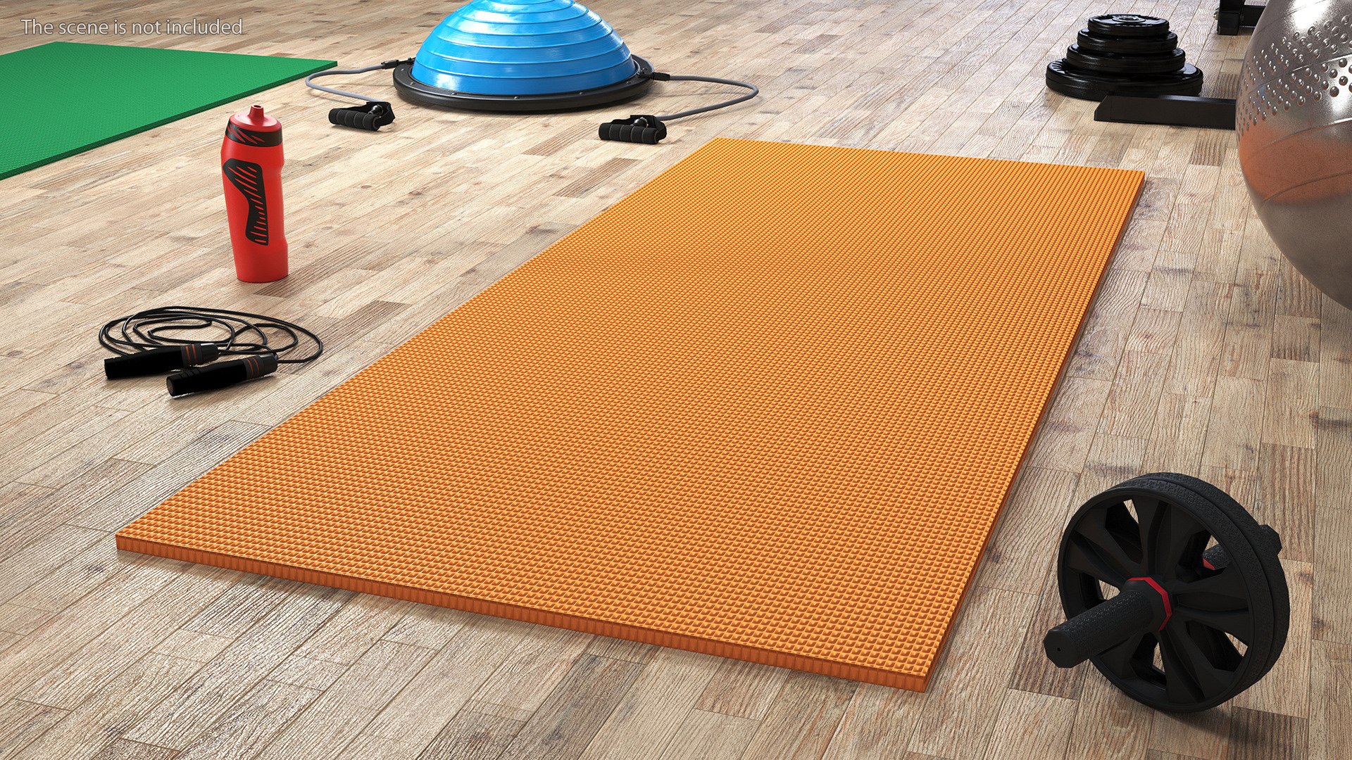 3D Orange Color Yoga Mat - TurboSquid 2141164