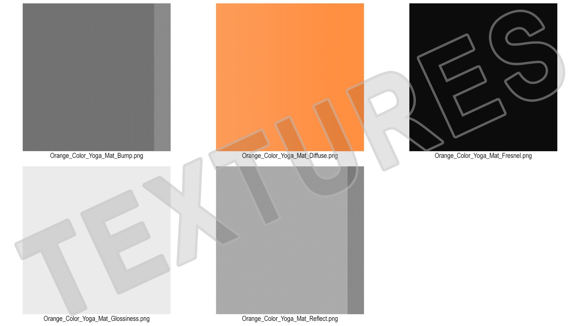 3D Orange Color Yoga Mat - TurboSquid 2141164