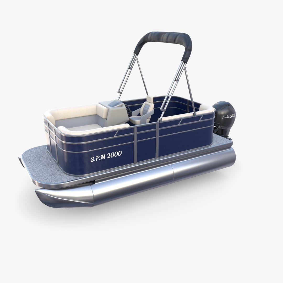 Pontoon Boat V1 3D Model - TurboSquid 2340336