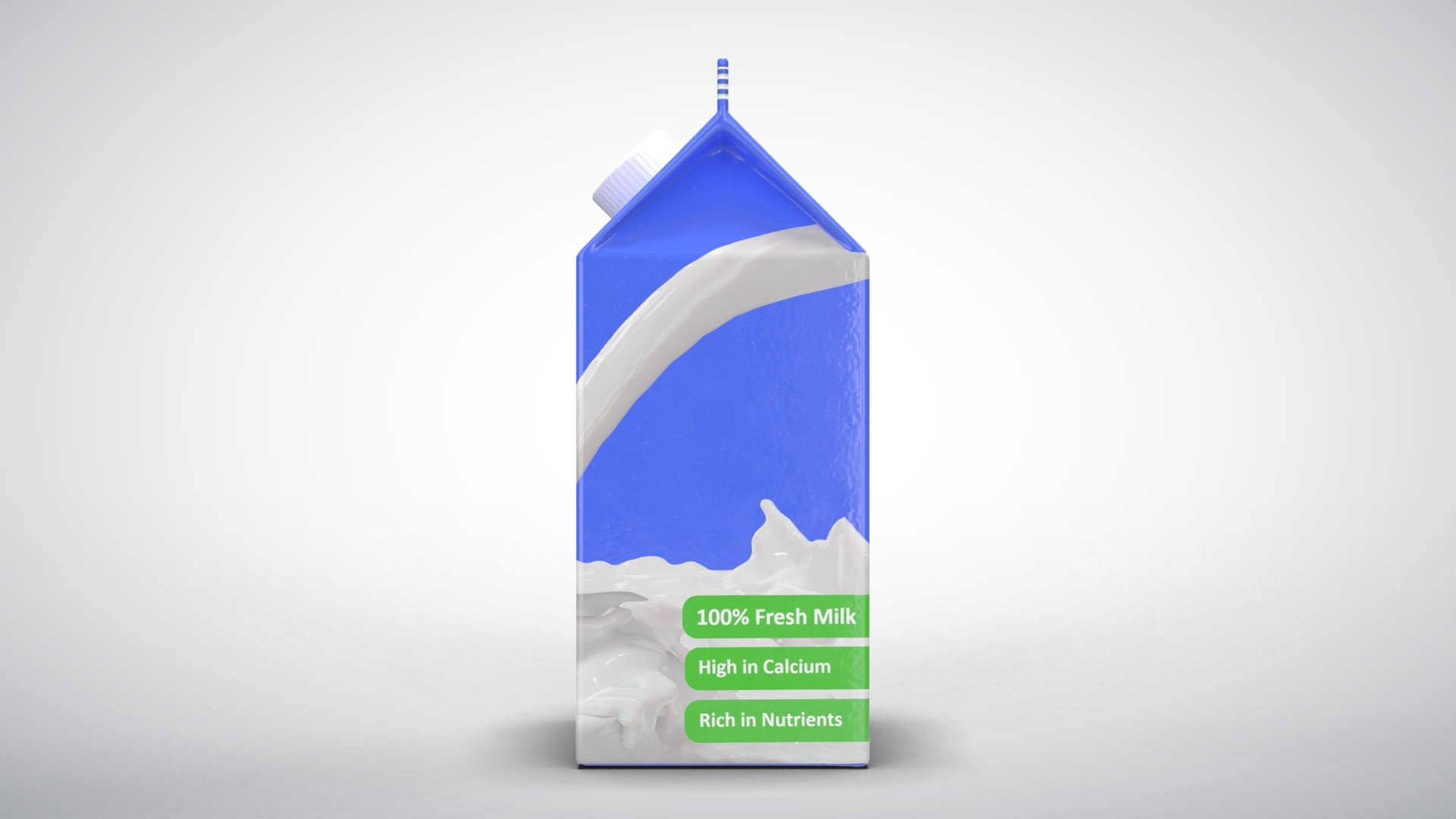 Milk Packaging Box PBR 3D Model - TurboSquid 2315544