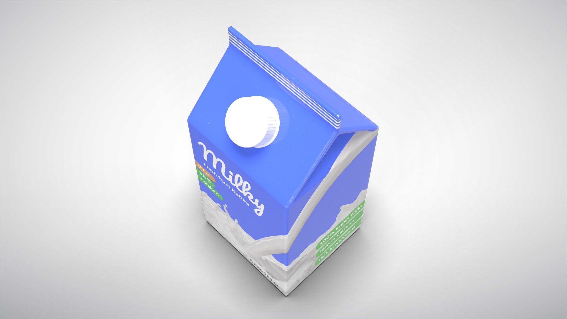 Milk Packaging Box PBR 3D Model - TurboSquid 2315544