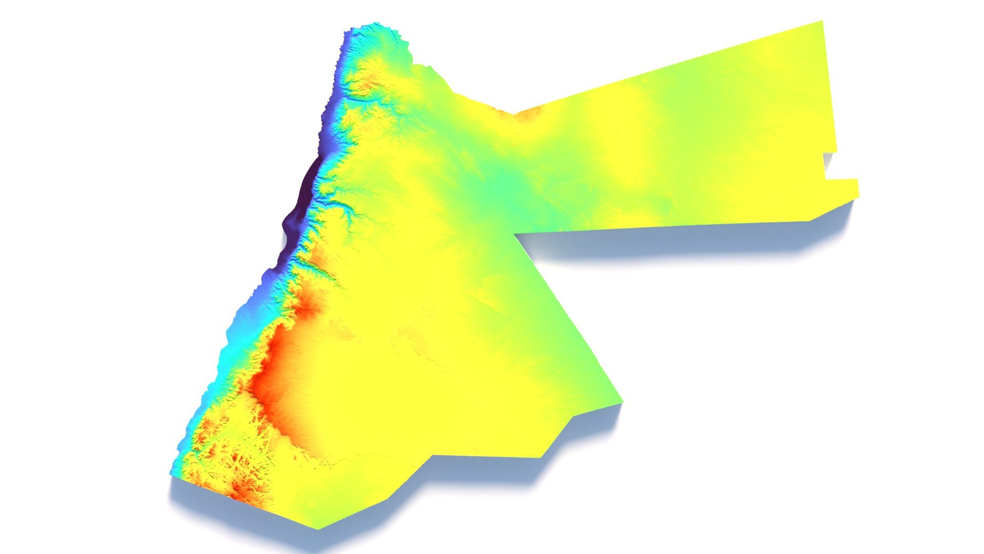 3D Model Jordan Terrain Map - TurboSquid 2336211