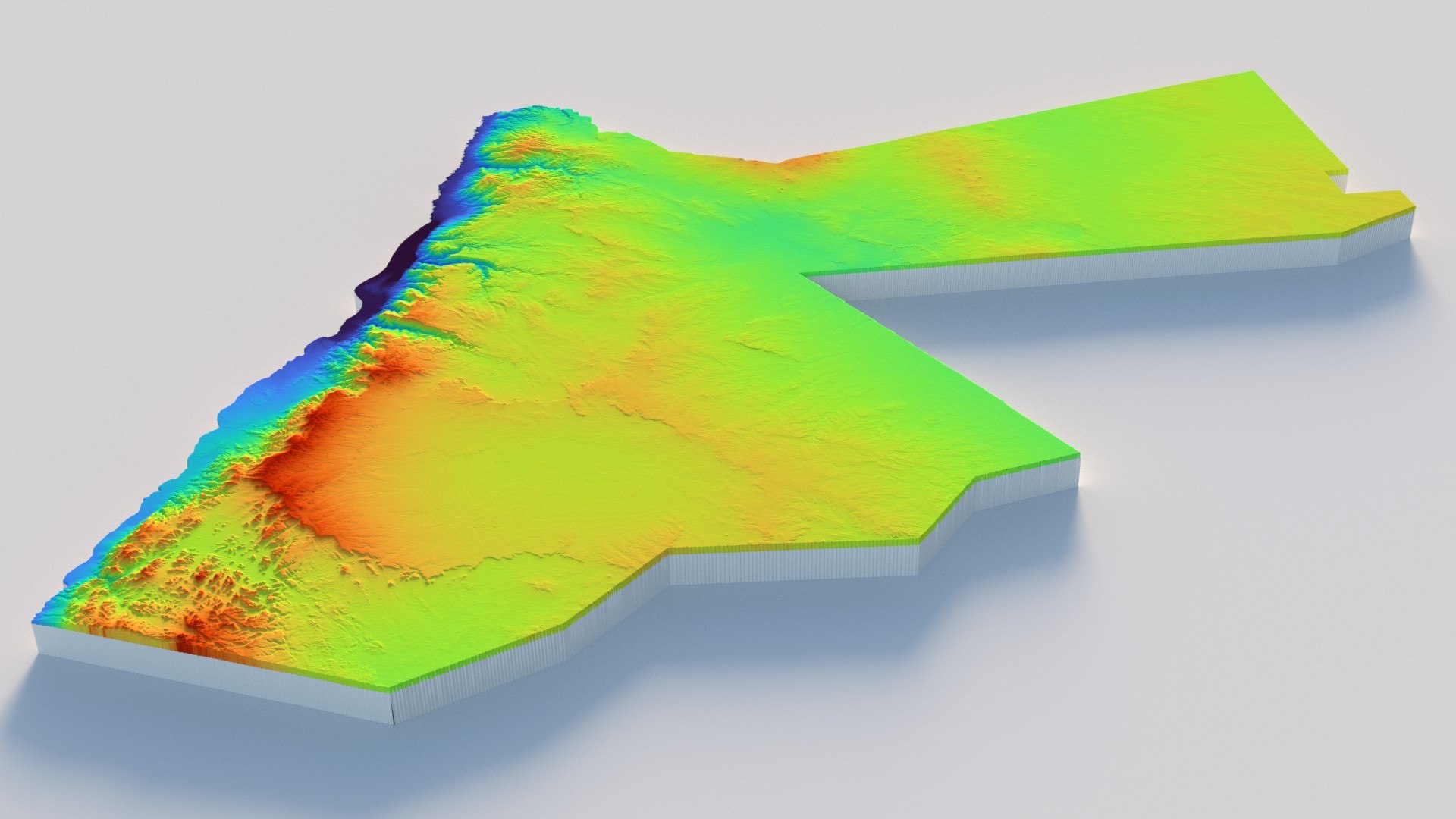 3D Model Jordan Terrain Map - TurboSquid 2336211