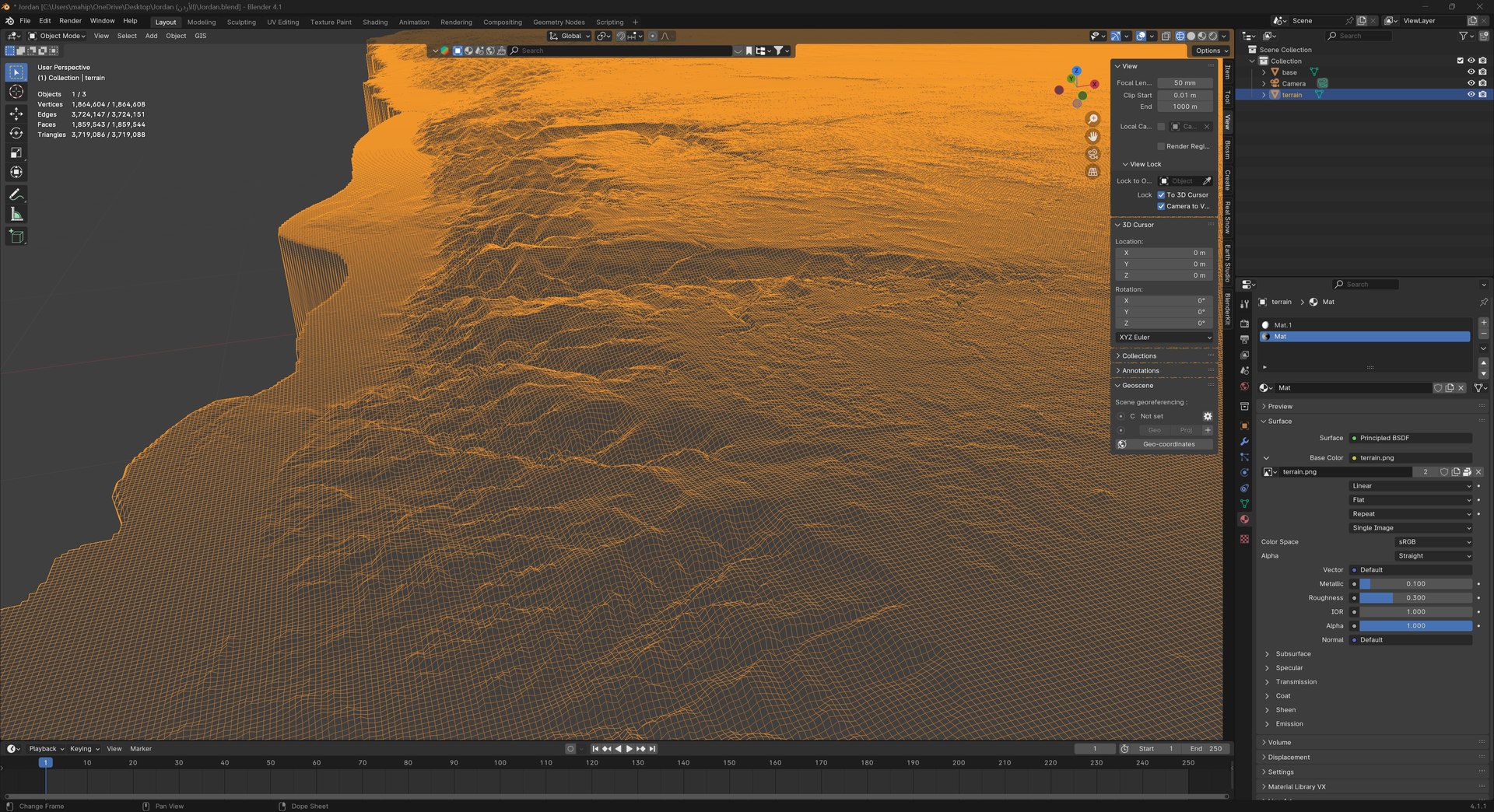 3D Model Jordan Terrain Map - TurboSquid 2336211