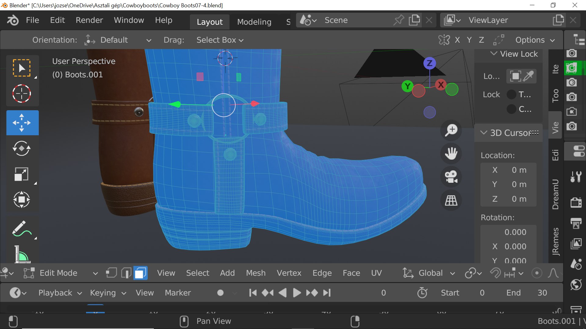 Cowboy Boots 3D Model - TurboSquid 2089063