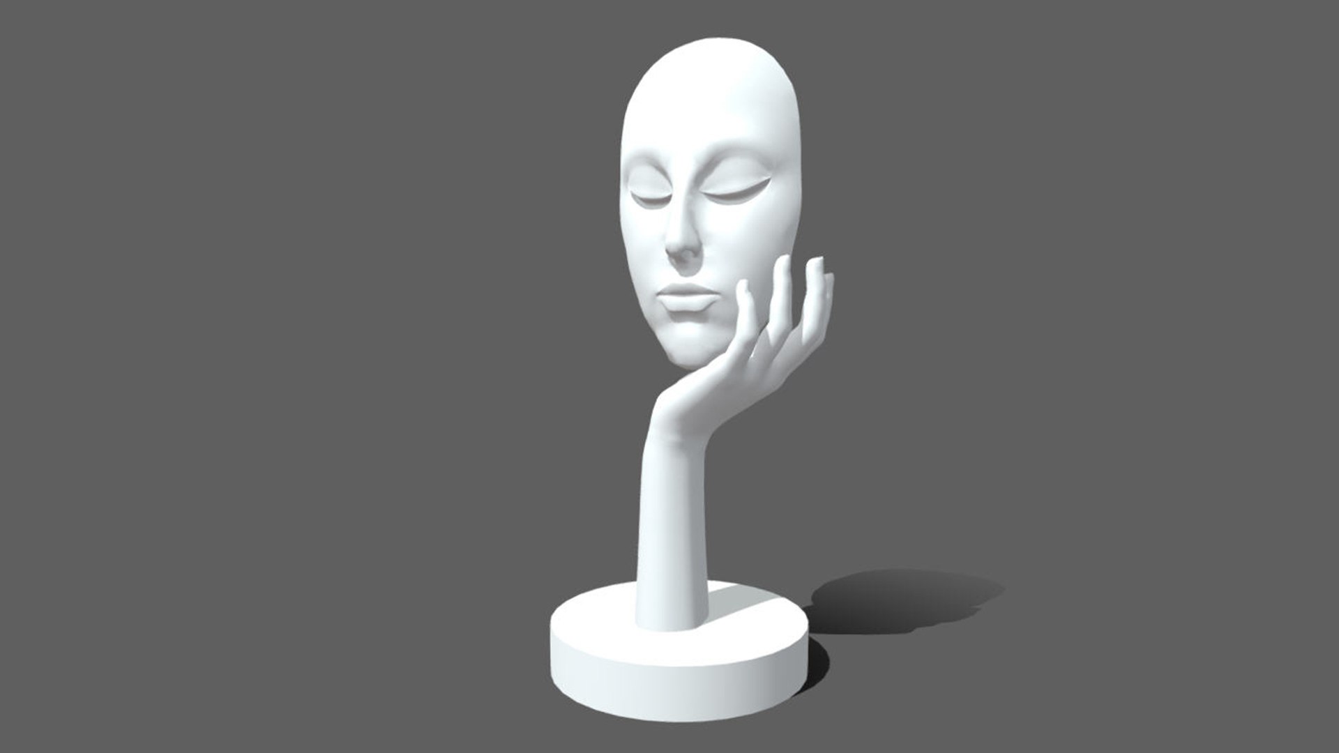 Abstract Sculpture Girl Face Model - TurboSquid 2245152