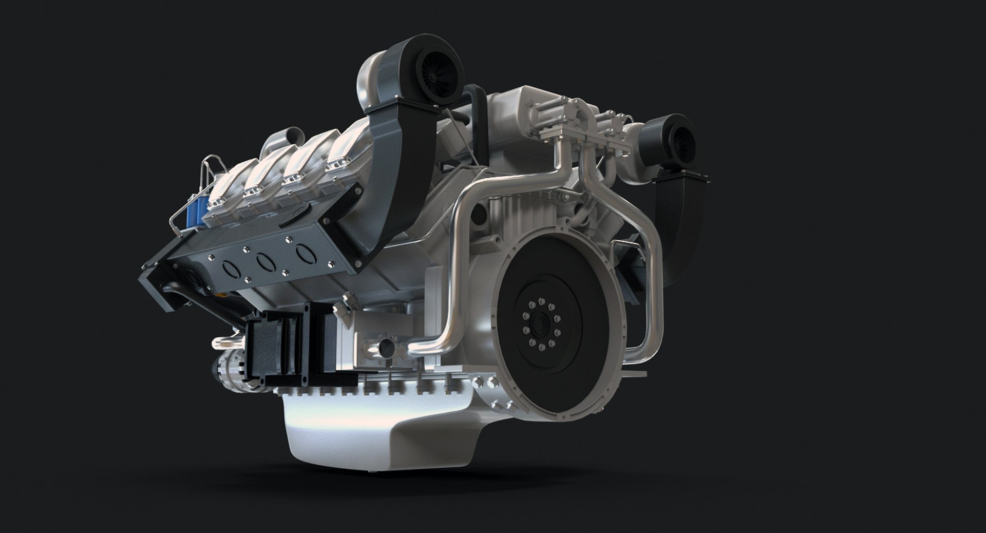Truck V8 Diesel Engine 3d 3ds