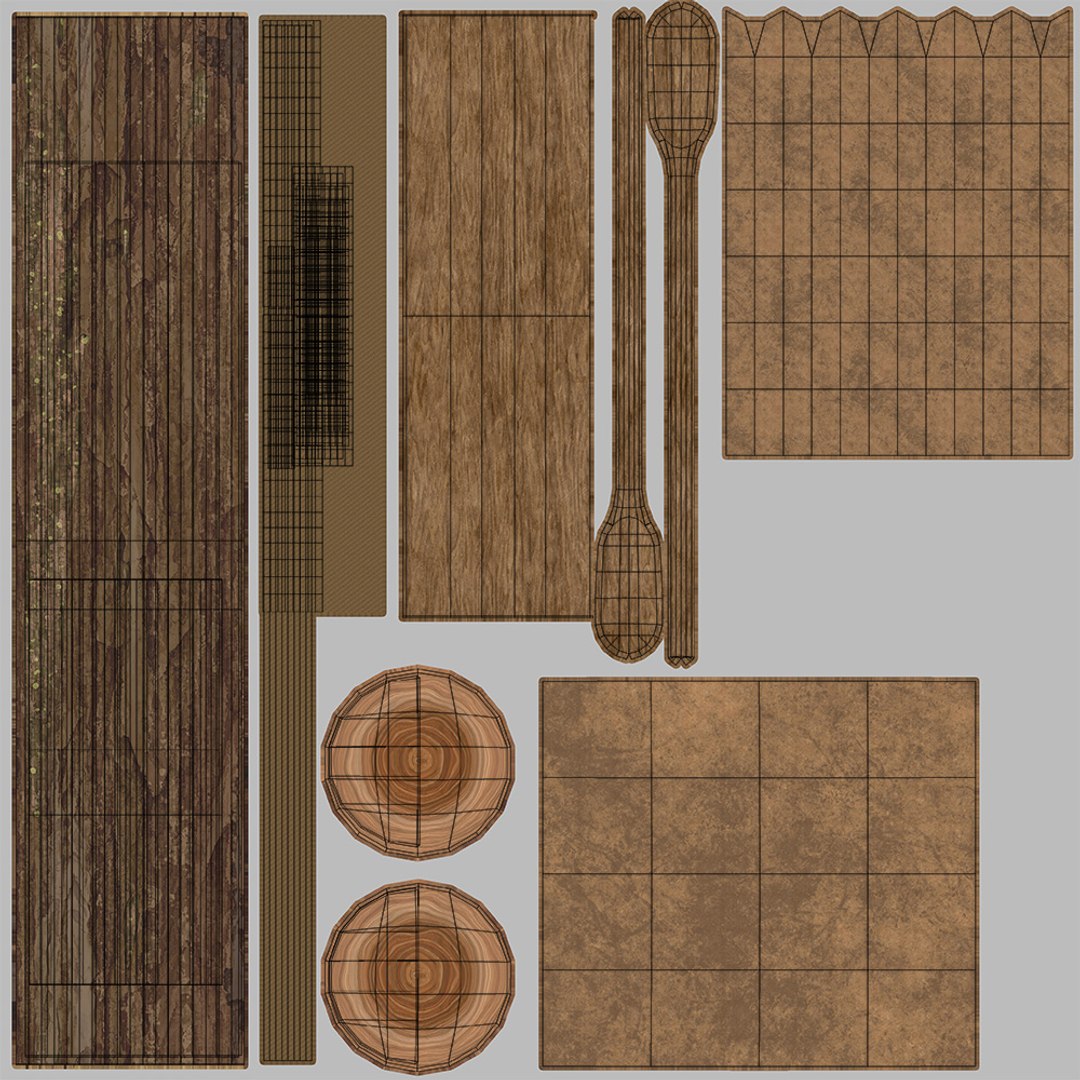 Realistic Wooden Raft 3D Model - TurboSquid 1581770