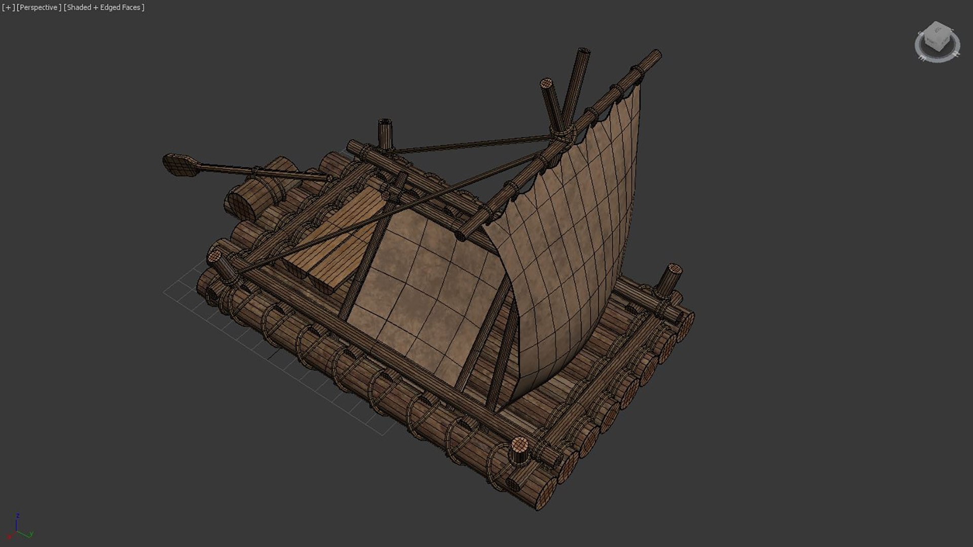 Realistic Wooden Raft 3D Model - TurboSquid 1581770