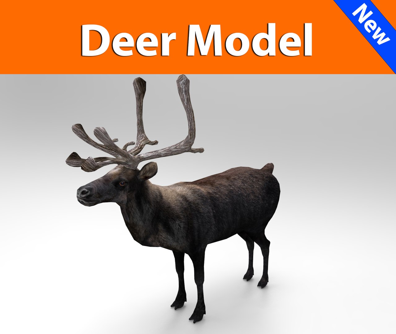 3d deer ready model