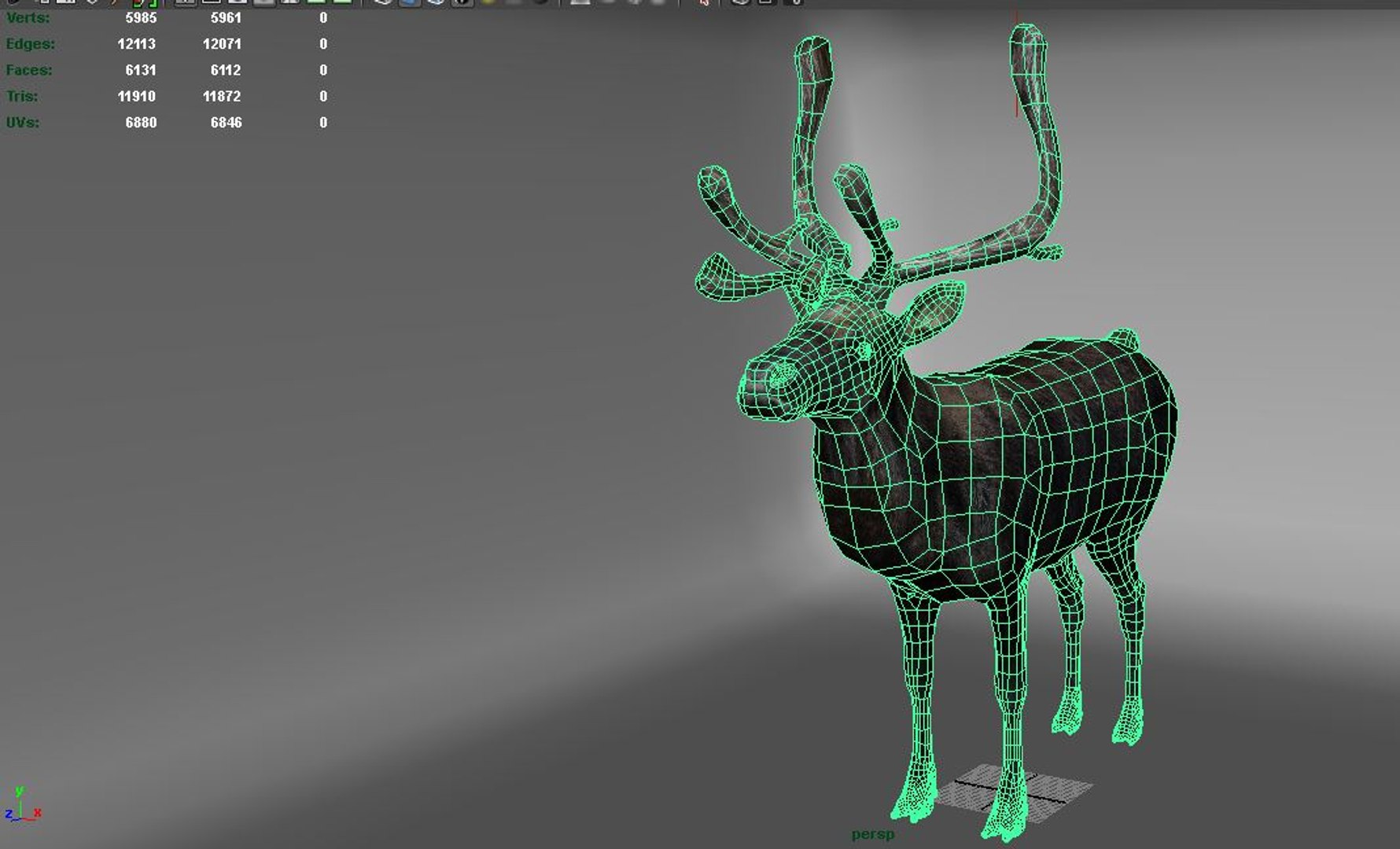 3d deer ready model