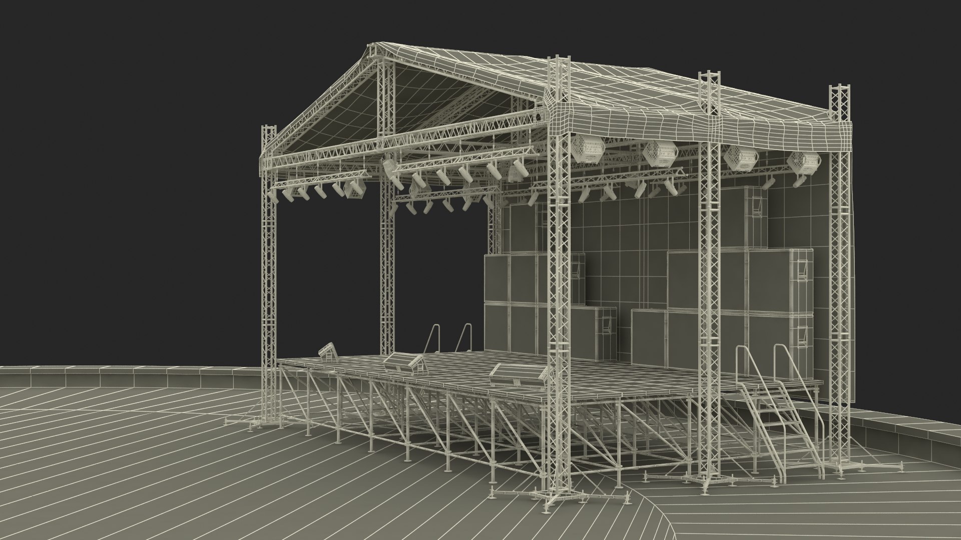 Amphitheater Stage Setup 3D Model - TurboSquid 2378223