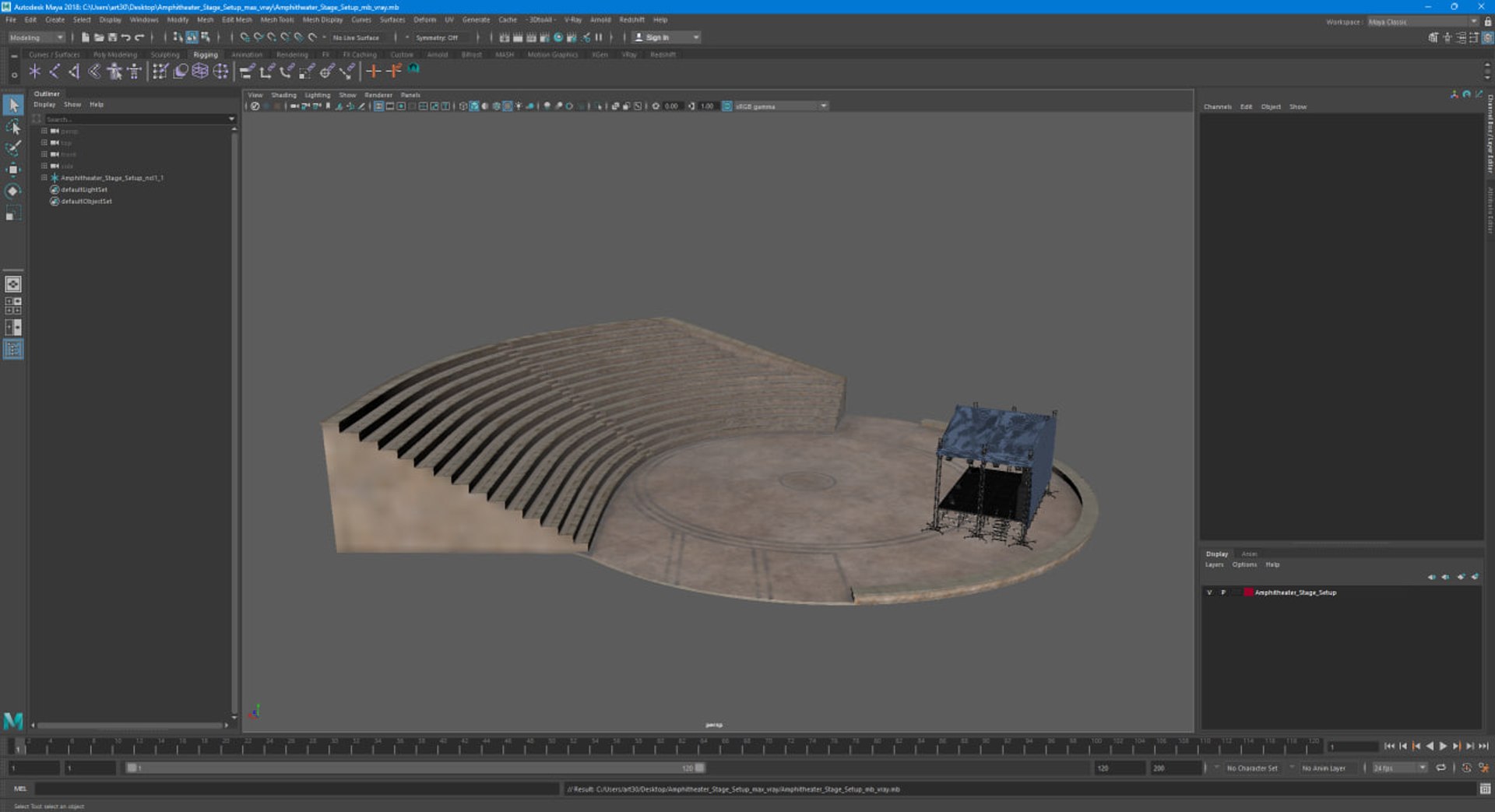 Amphitheater Stage Setup 3D Model - TurboSquid 2378223