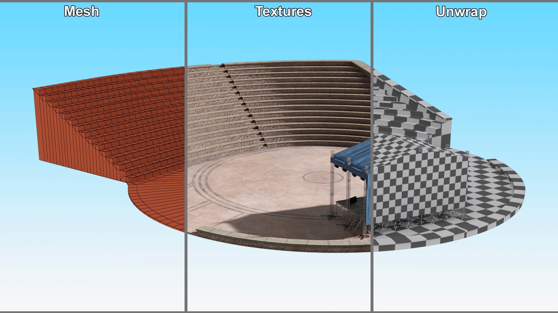 Amphitheater Stage Setup 3D Model - TurboSquid 2378223