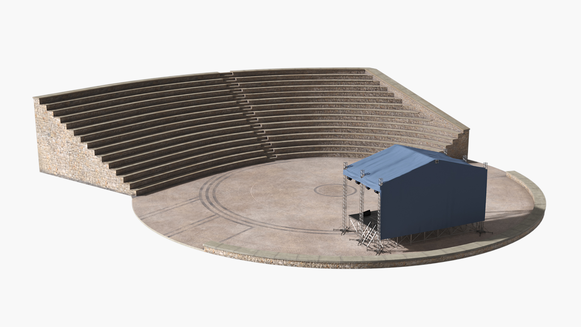 Amphitheater Stage Setup 3D Model - TurboSquid 2378223