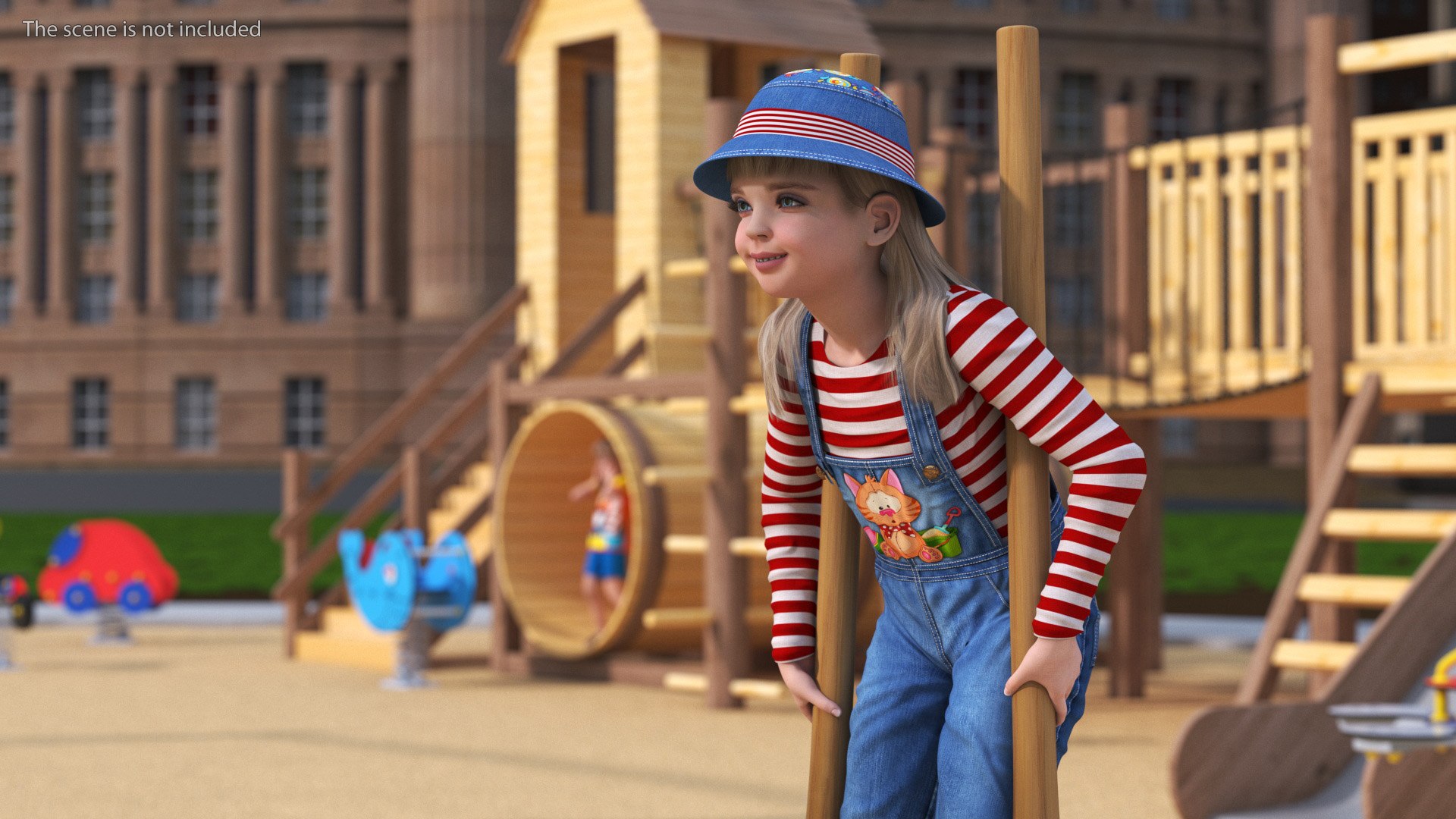 Girl On Wooden Walking Stilts 3D - TurboSquid 2302330