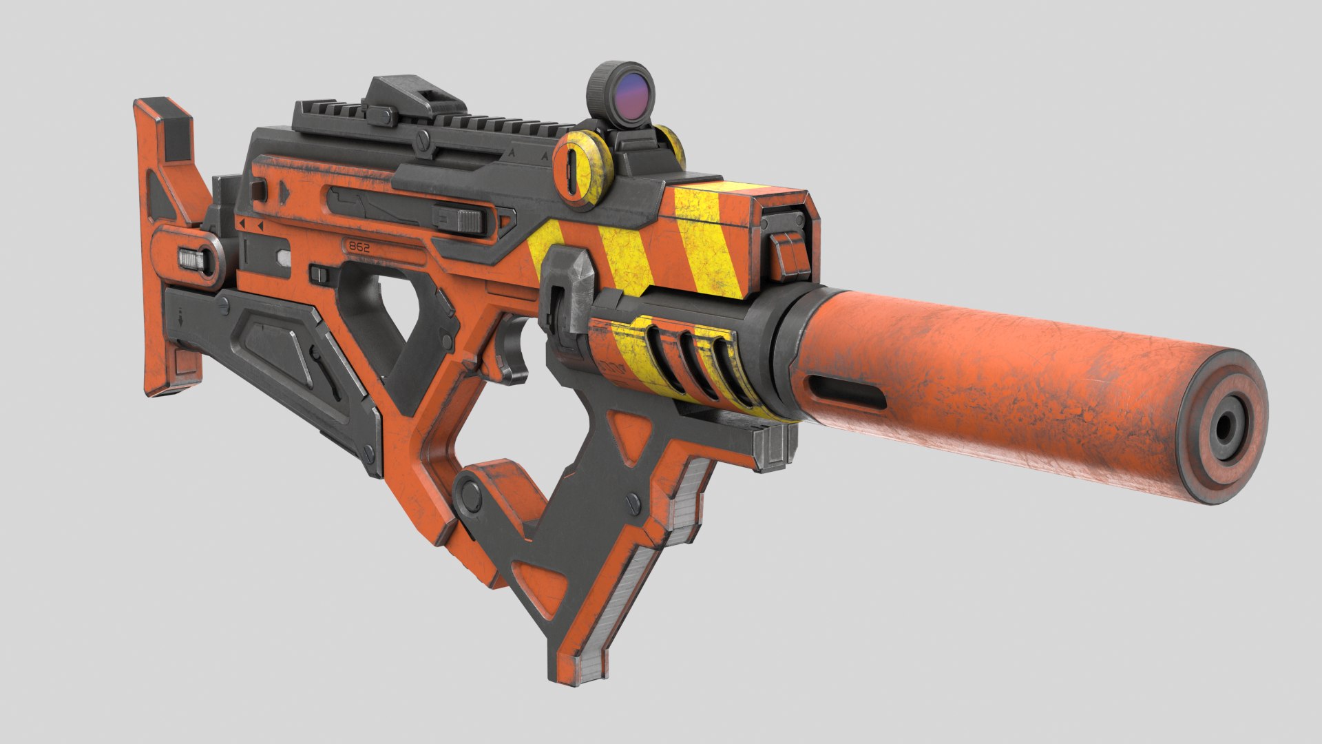 Futuristic Smg Gun 3D Model - TurboSquid 1518709