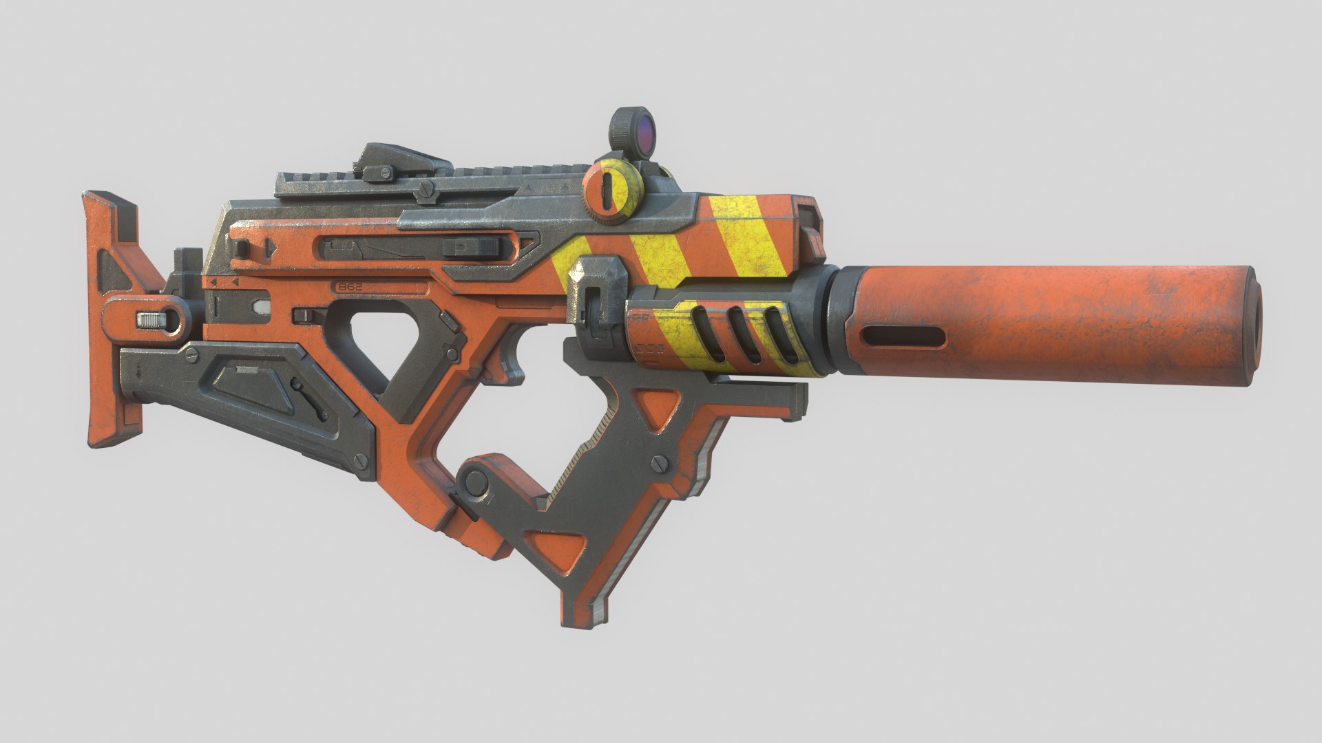Futuristic Smg Gun 3D Model - TurboSquid 1518709