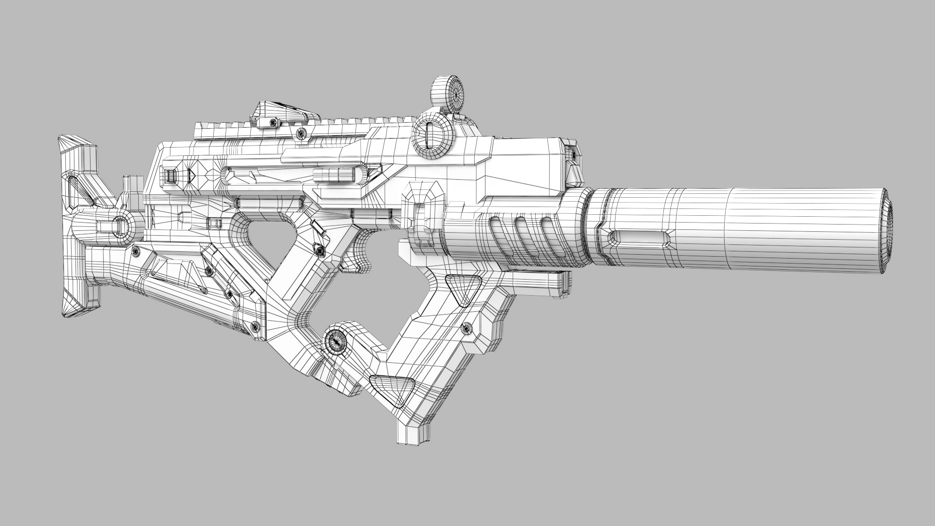 Futuristic smg gun 3D model - TurboSquid 1518709