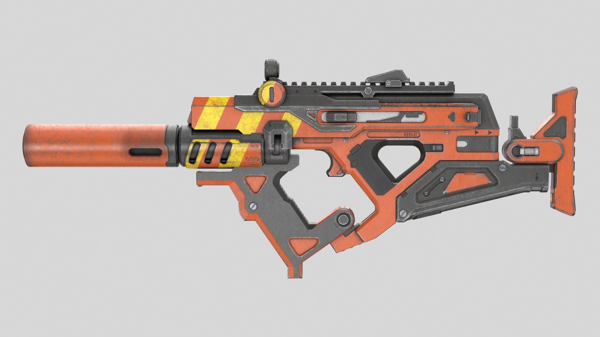 Futuristic Smg Gun 3D Model - TurboSquid 1518709