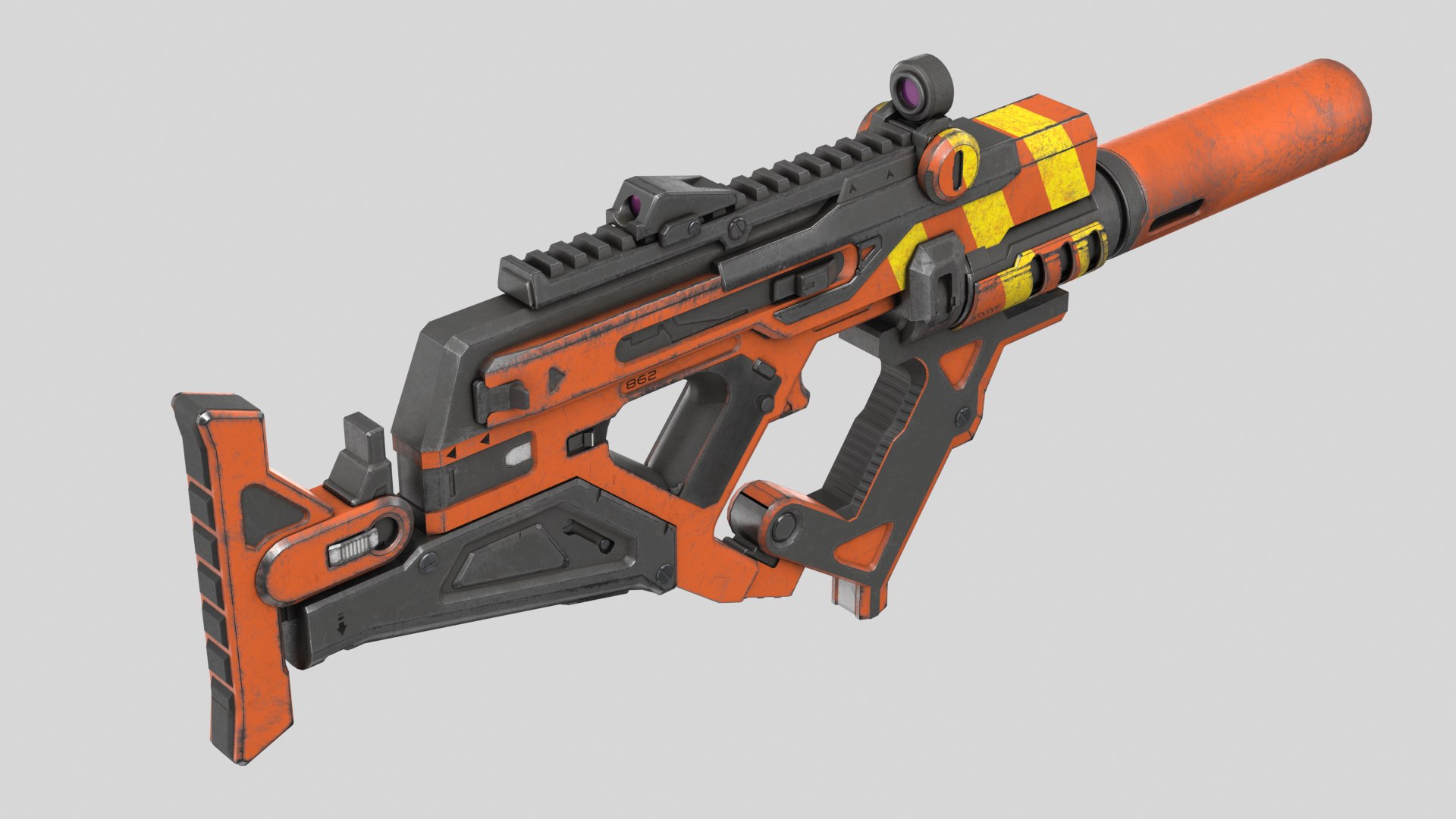Futuristic Smg Gun 3D Model - TurboSquid 1518709