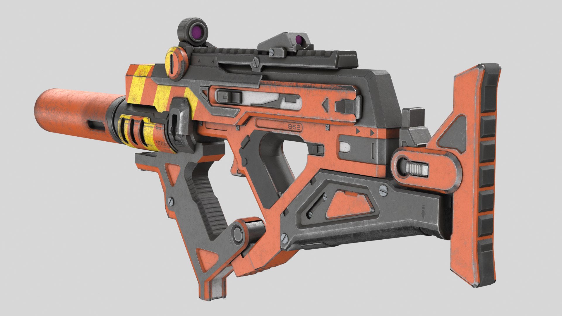 Futuristic Smg Gun 3D Model - TurboSquid 1518709