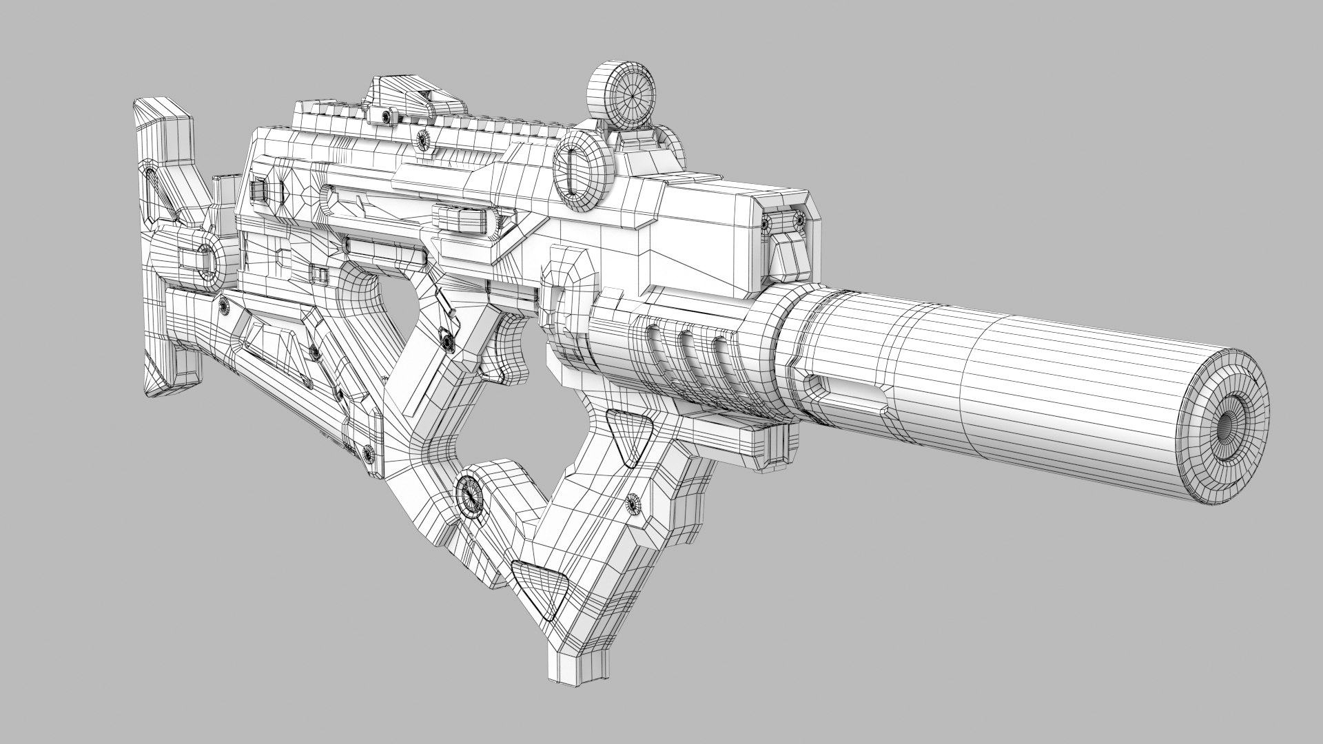 Futuristic smg gun 3D model - TurboSquid 1518709