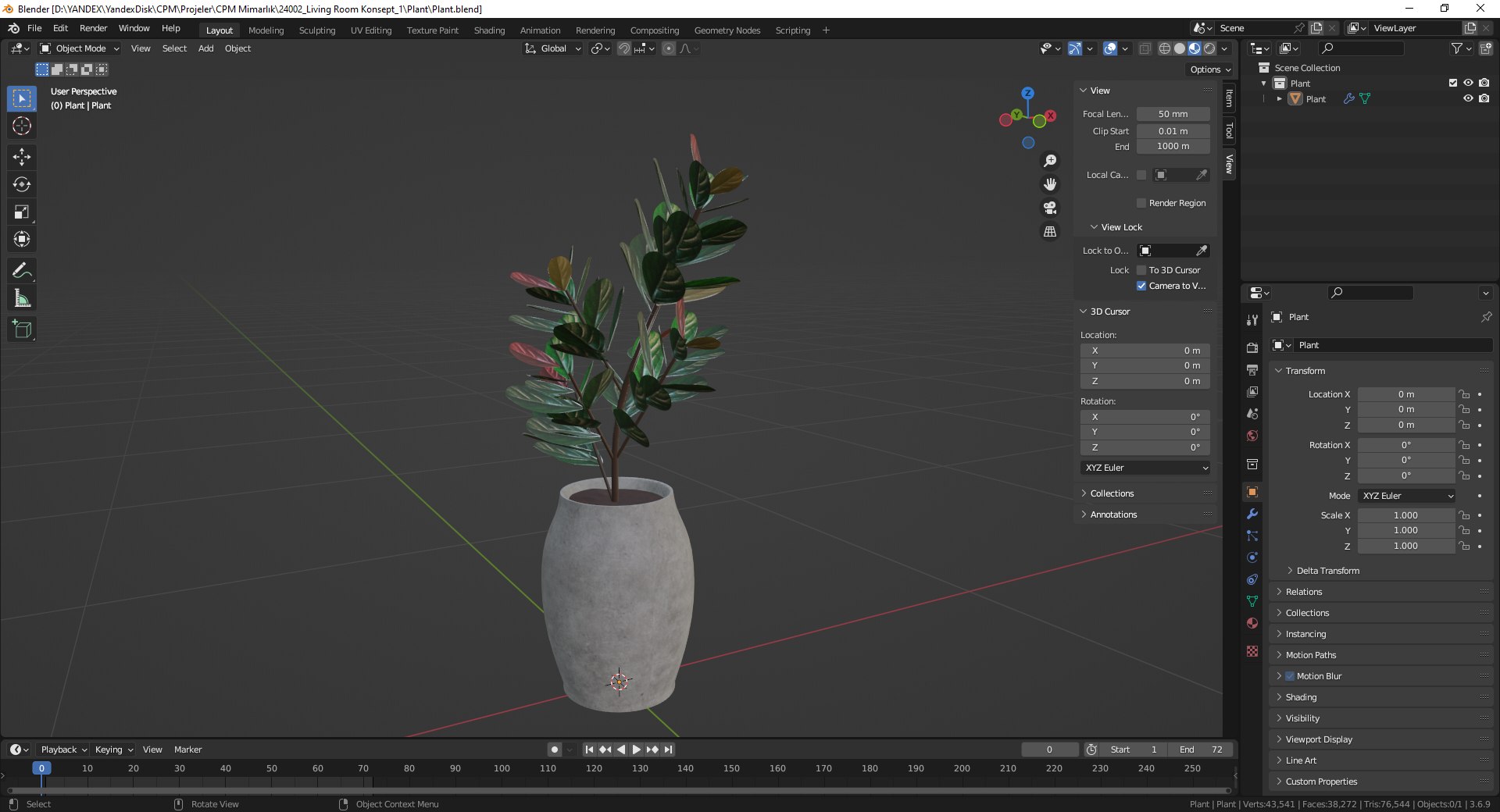3D Interior Plant 2 - TurboSquid 2202260