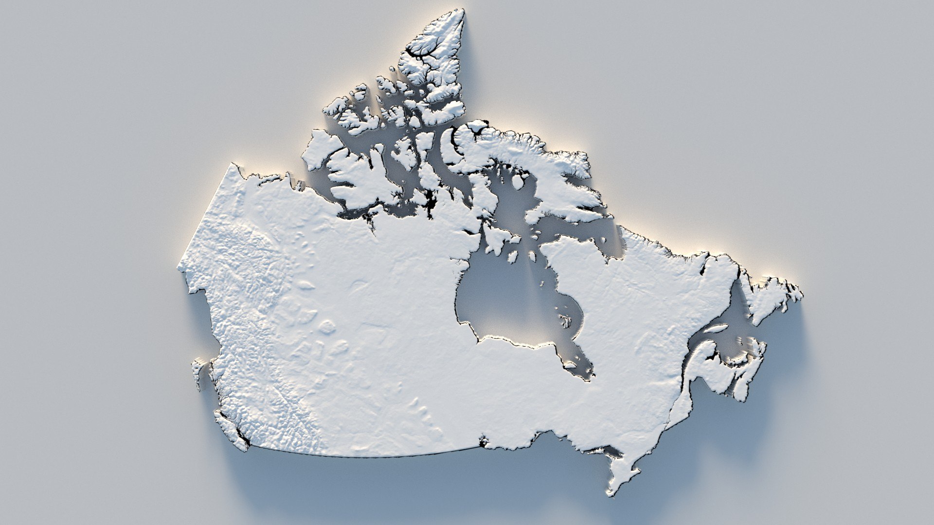 Canada Terrain Map 3D - TurboSquid 2335474