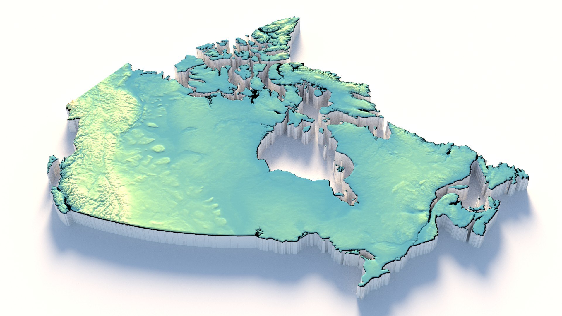Canada Terrain Map 3D - TurboSquid 2335474