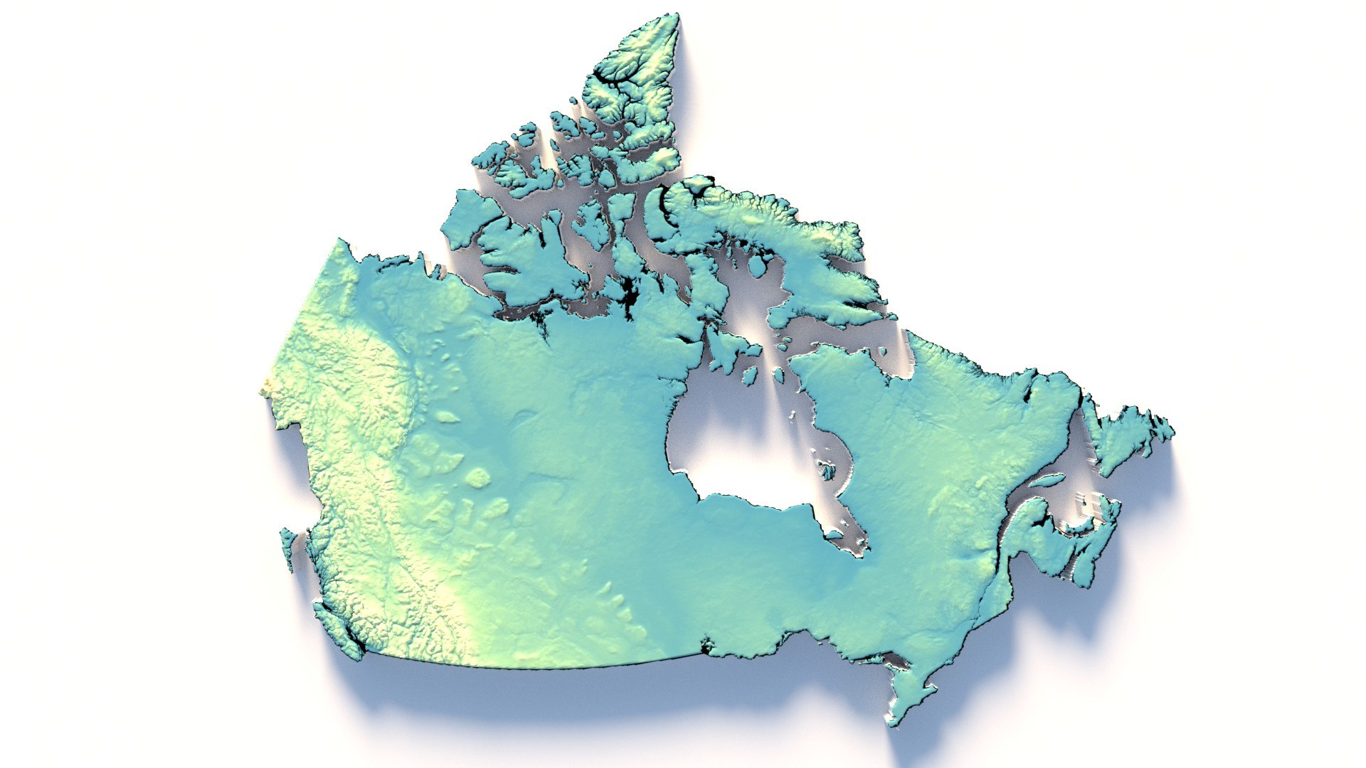 Canada Terrain Map 3D - TurboSquid 2335474