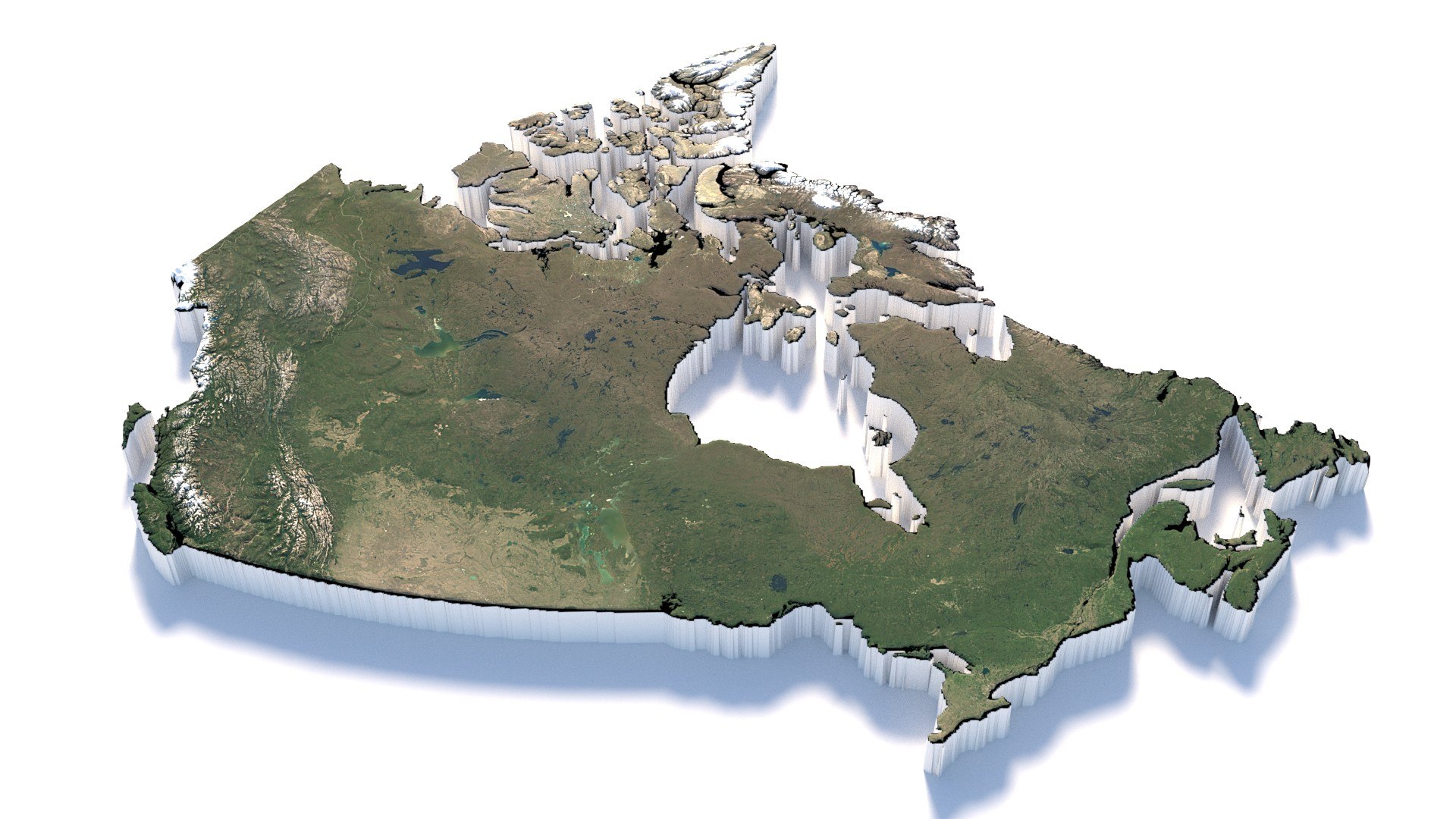 Canada Terrain Map 3D - TurboSquid 2335474