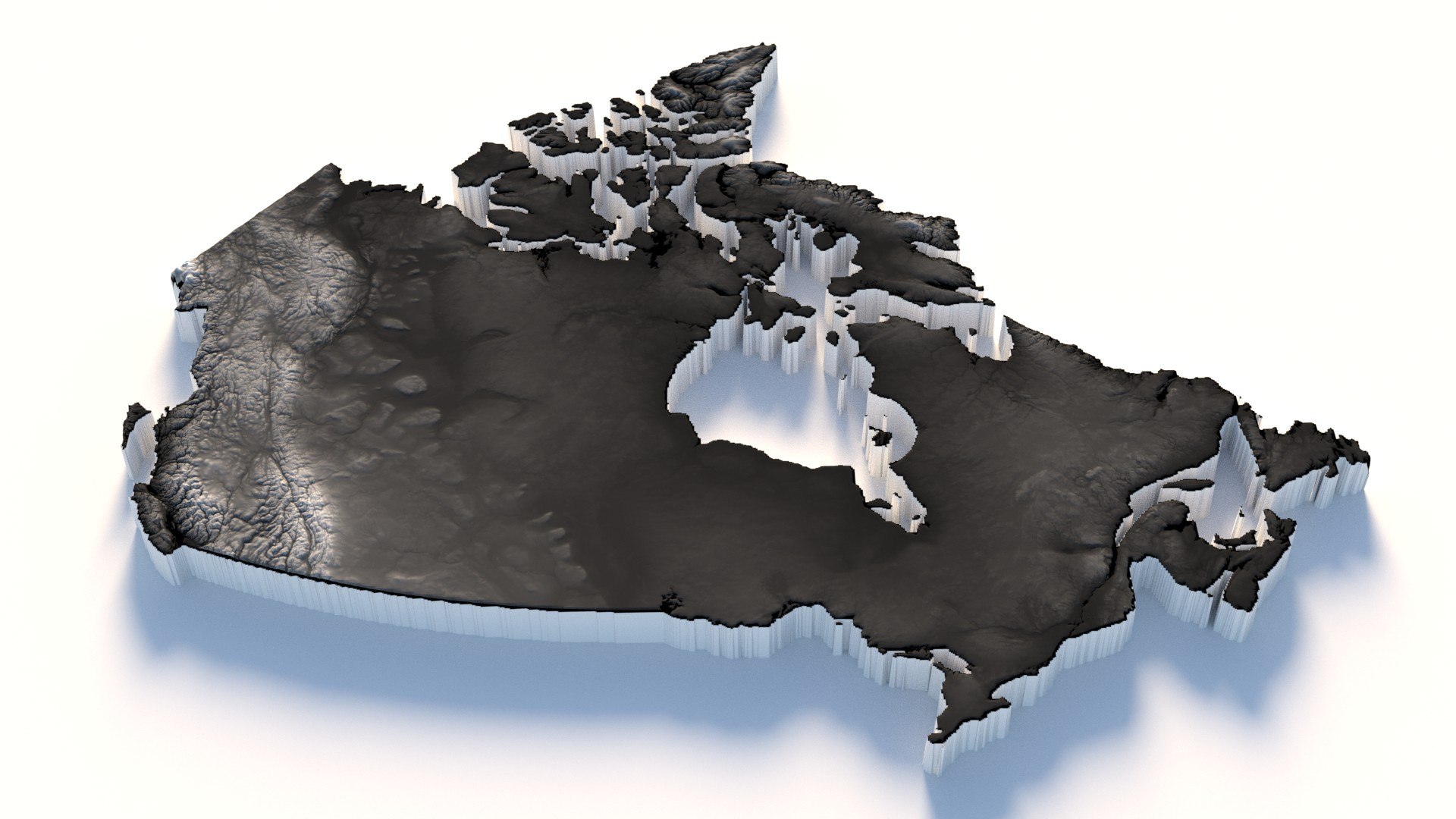 Canada Terrain Map 3D - TurboSquid 2335474