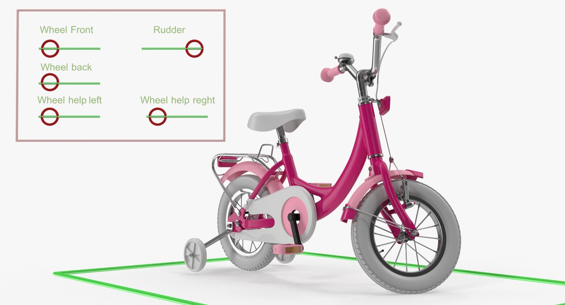 Girls Kids Bike Training Model - TurboSquid 1247280