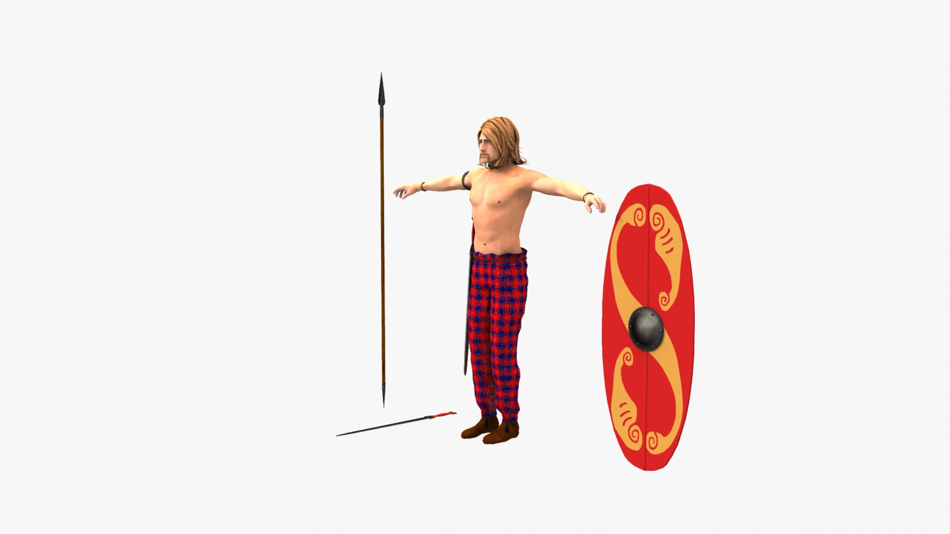 3D Ancient Celtic Light Infantry A 1BC With Poser Daz Props - TurboSquid 2037603