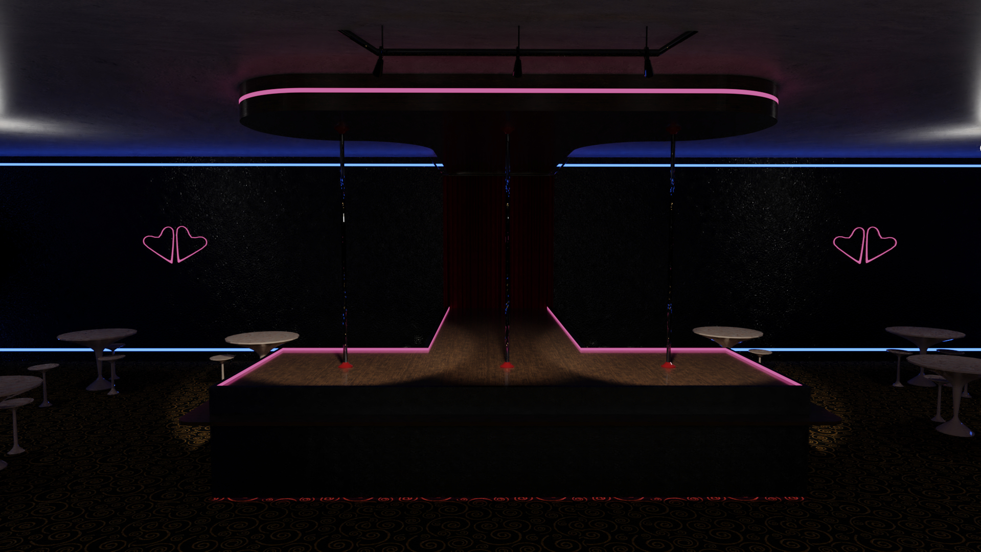 3D strip club - TurboSquid 1657276
