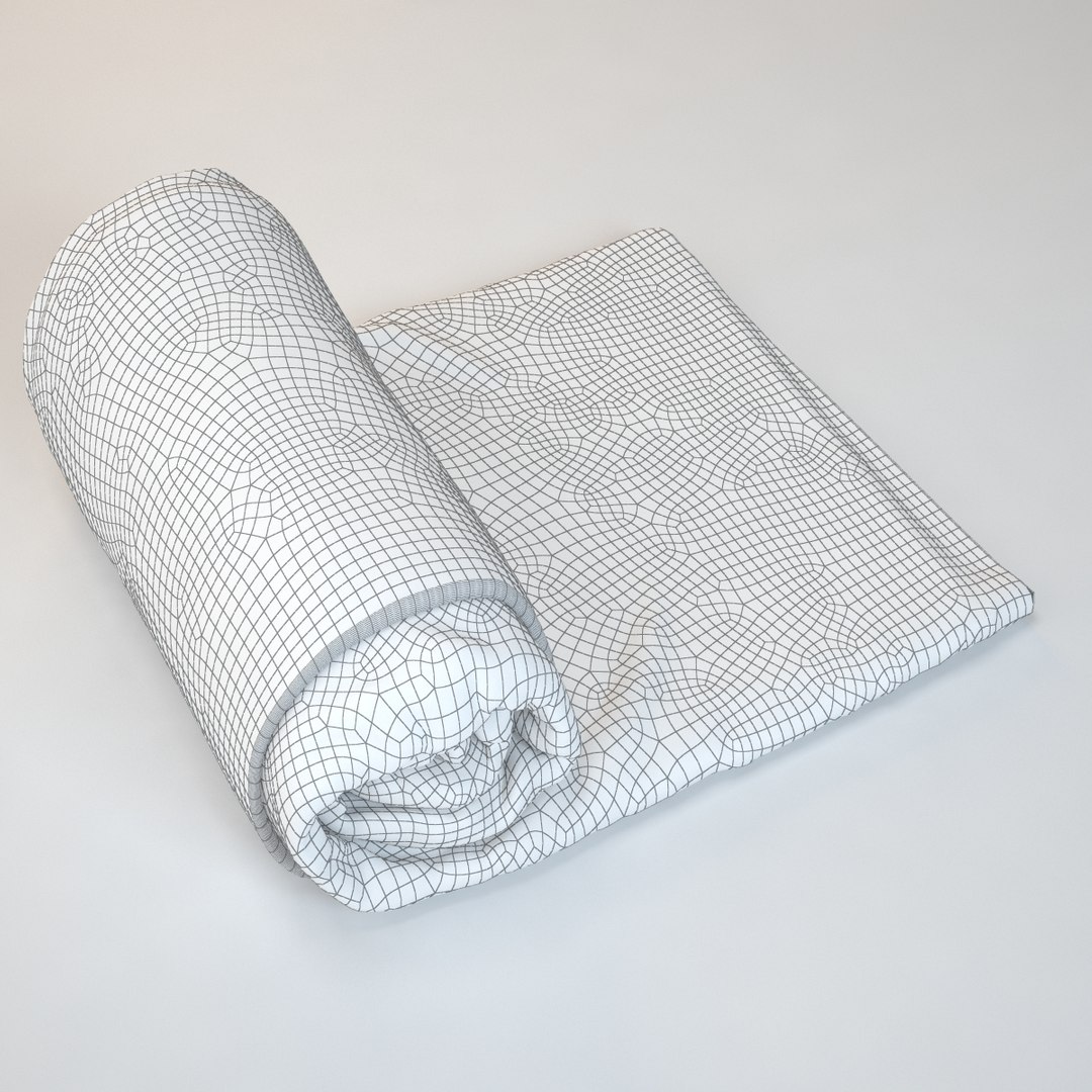 3D Rolled Baby Blanket Model - TurboSquid 1411530