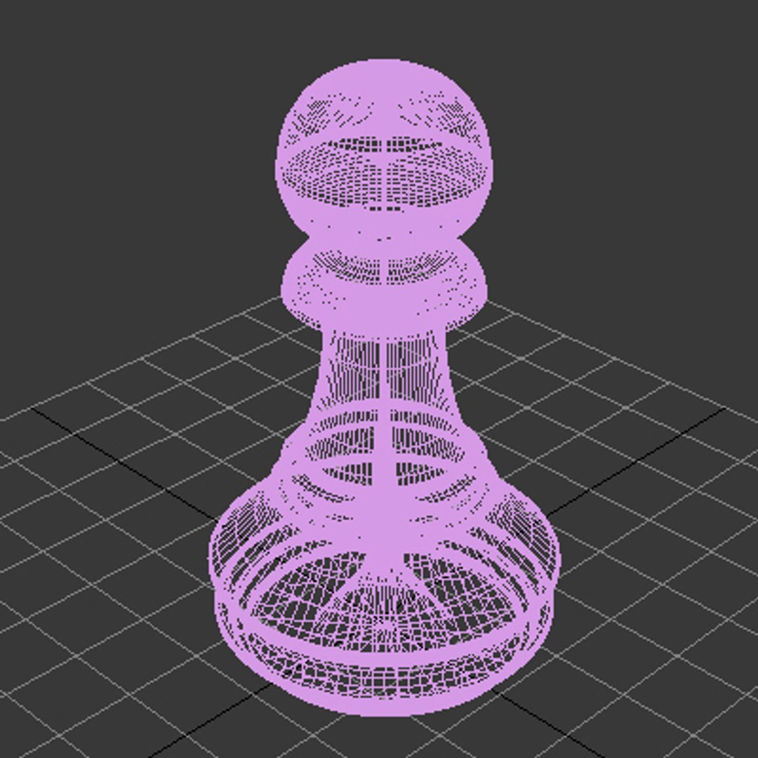 3d Model Photorealistic Chess Pawn