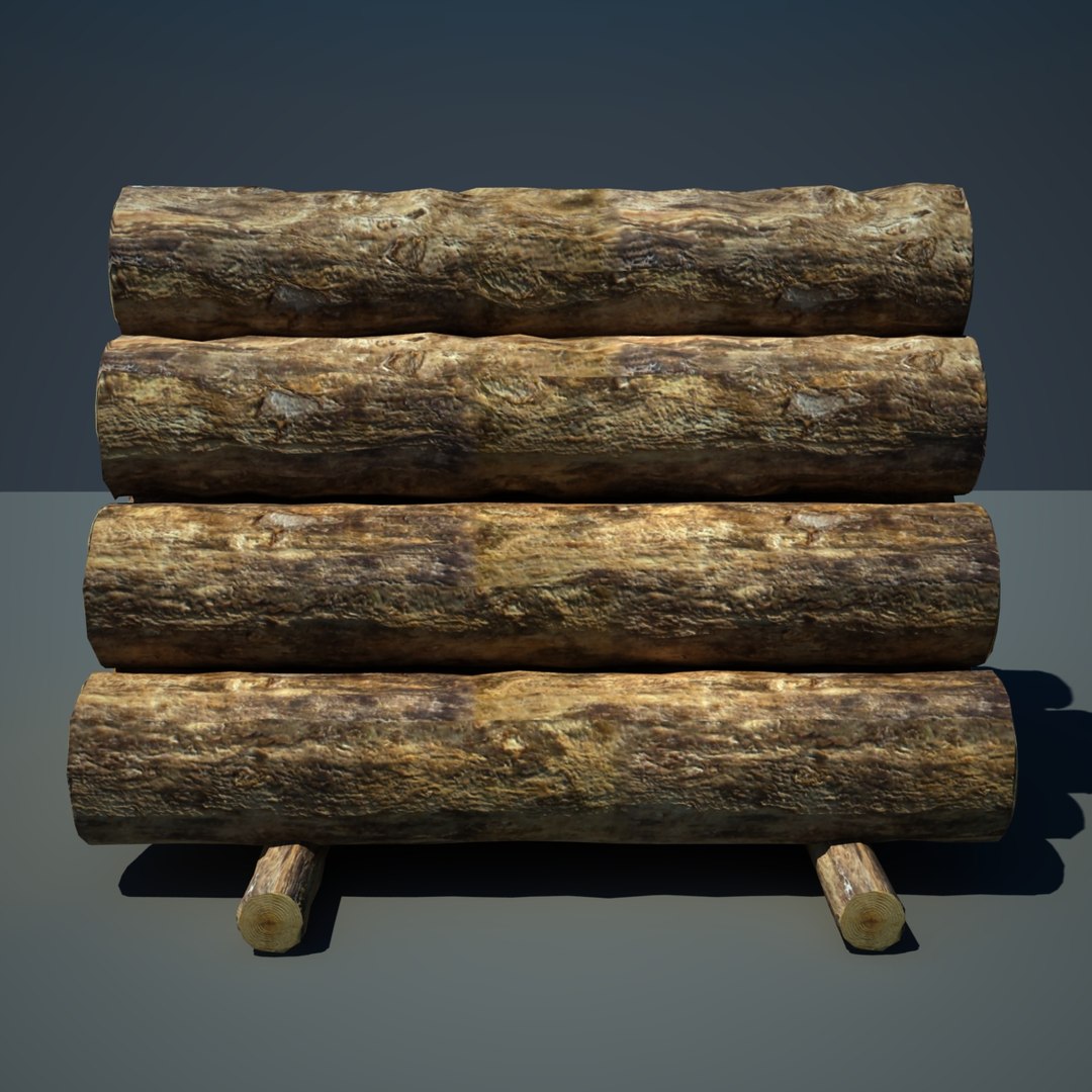 3d Timber Wood Log
