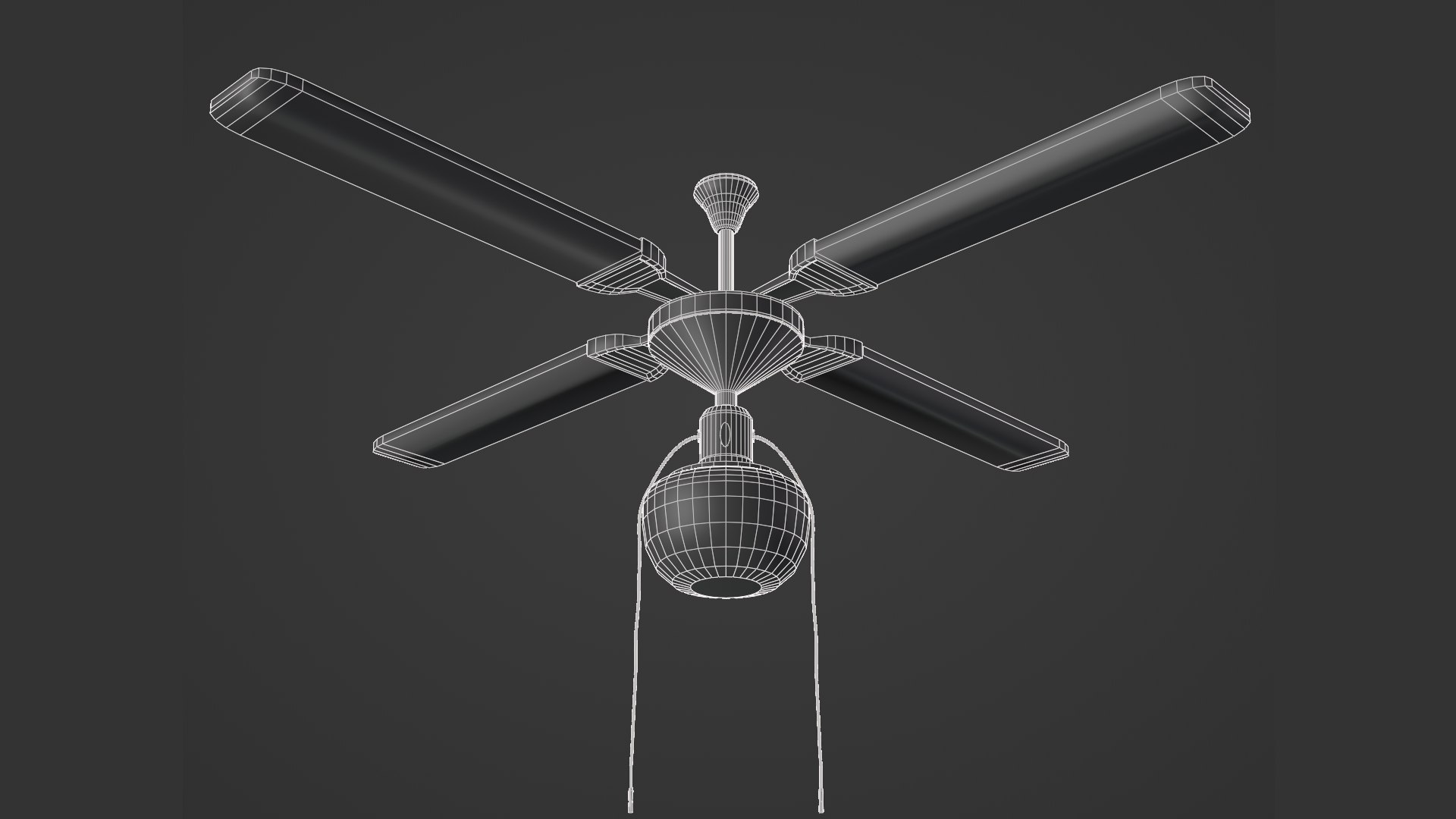 3D OLD FAN Ceiling fan - Low Poly realistic model - TurboSquid 1989134