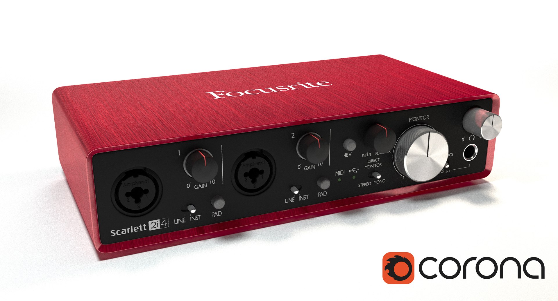 3D Model Audiointerface Focusrite 2i4 - TurboSquid 1262927