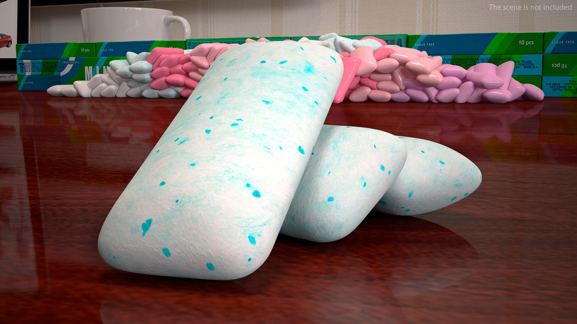 3D Chewing Gum Pads Green - TurboSquid 2046534