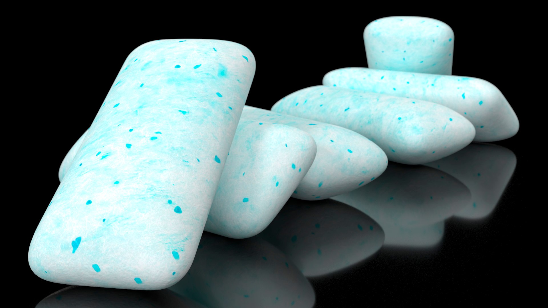 3D Chewing Gum Pads Green - TurboSquid 2046534