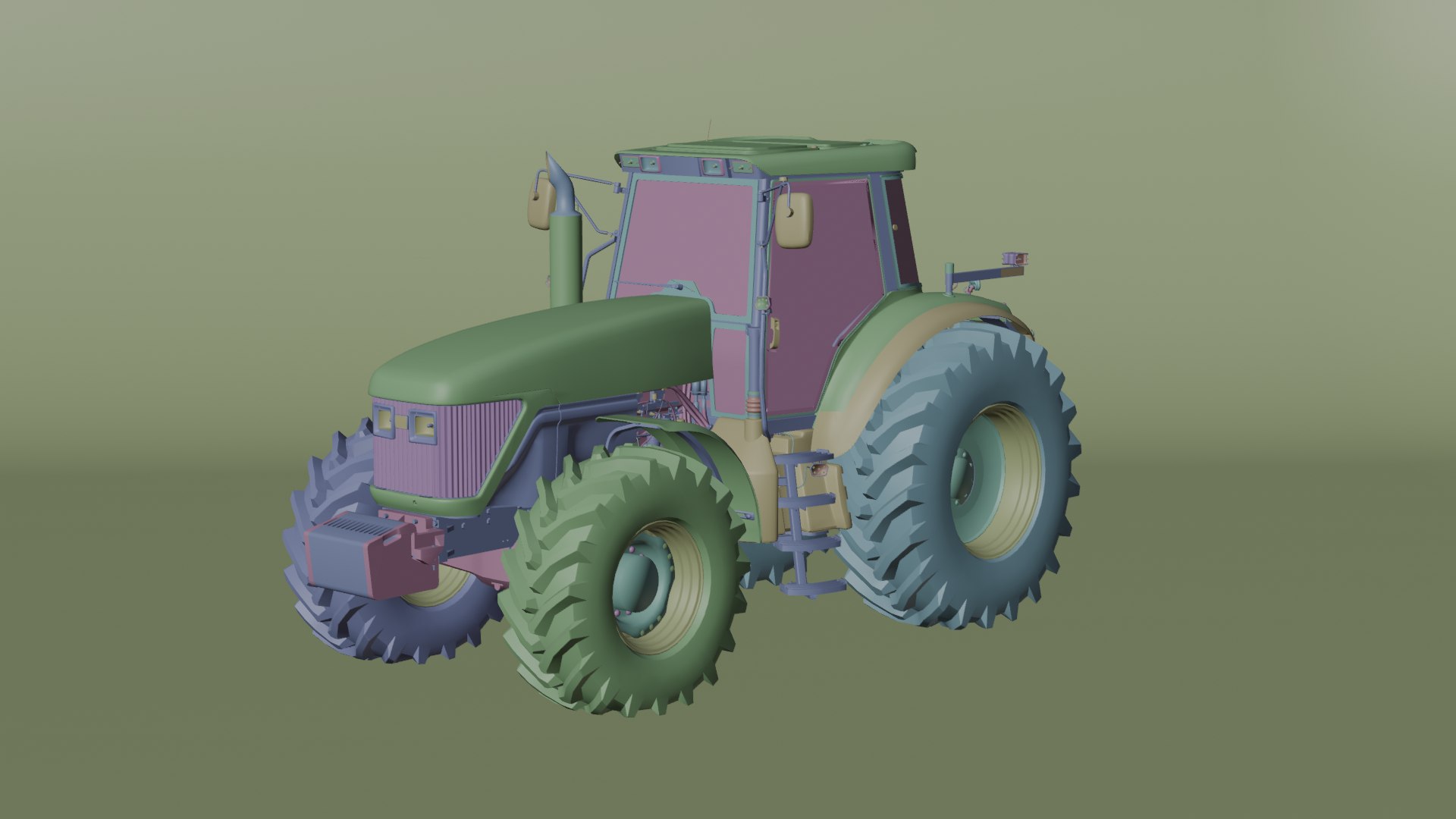 3D Modern Farm Tractor 3D Model High-Quality PBR Textured - TurboSquid ...